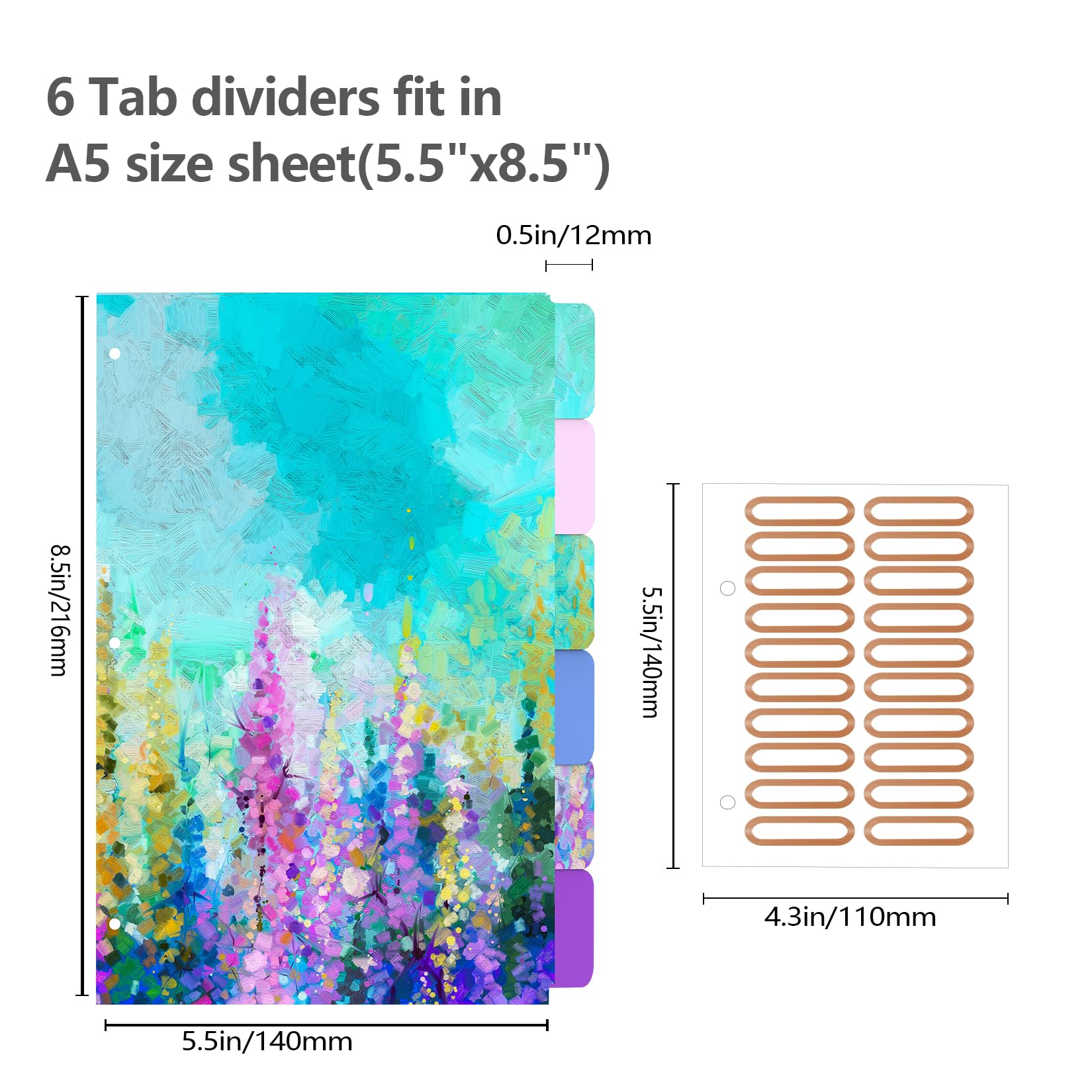 Snapklik.com : Mini 3 Ring Binder 1 Inch Ring, 2 Interior Pockets, 6 ...