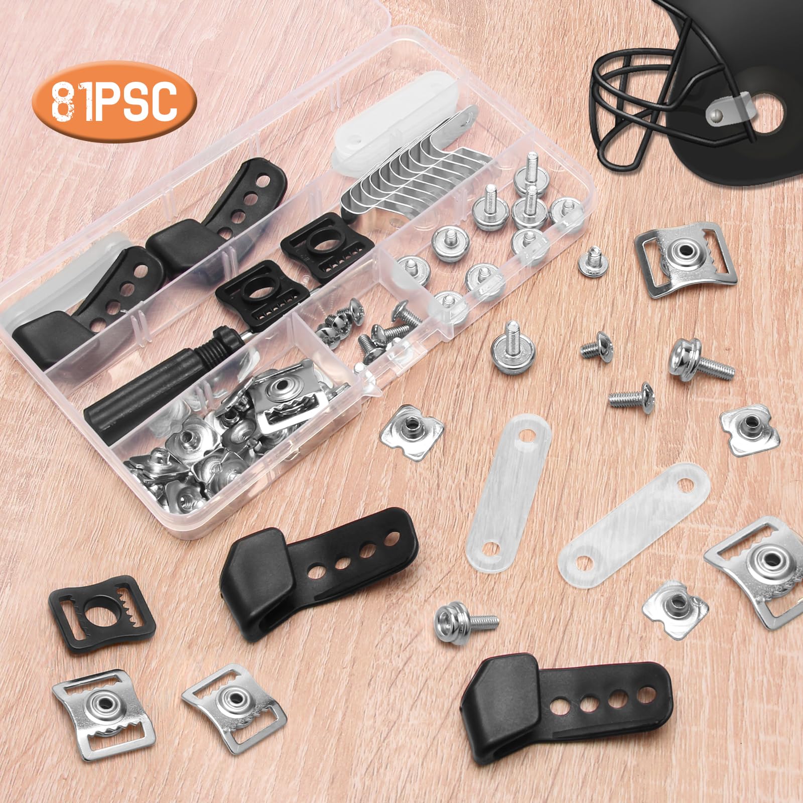 Hockey Helmet Chin Strap Chrome ALUMINUM HELMET Strongest Quick Release ...
