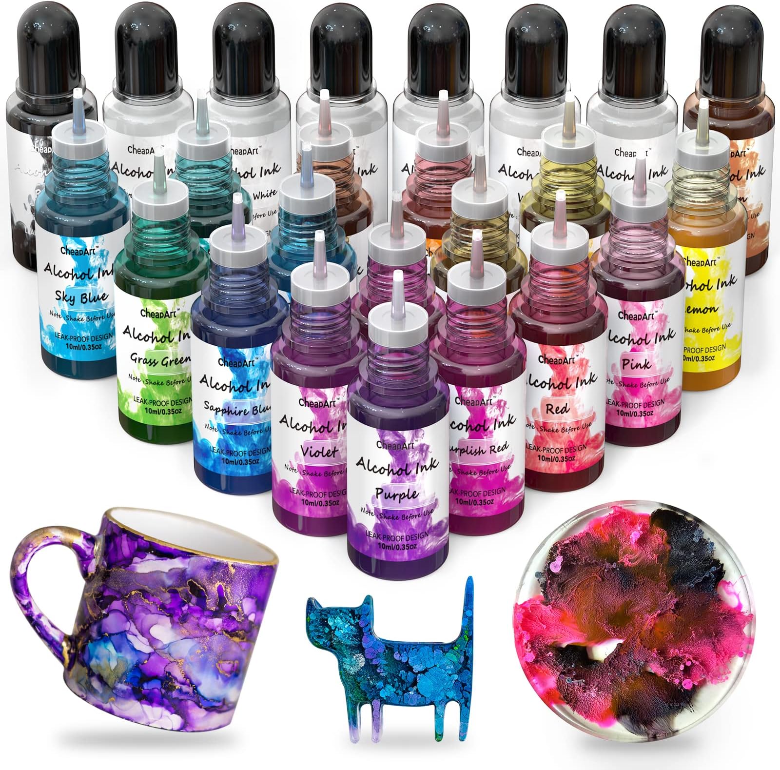 Amazon.com : Alcohol Ink Set - New Improved Formula - 24 Highly ...