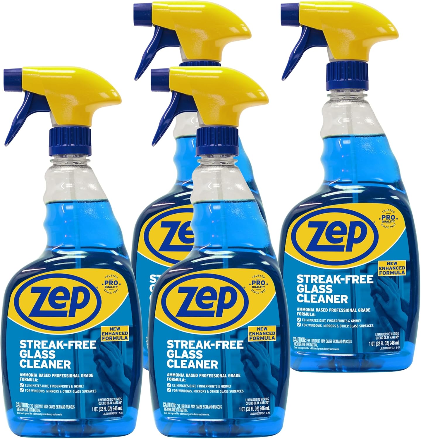 Zep Streak-Free Glass Cleaner, 32 Ounce (4-Pack): Amazon.com ...