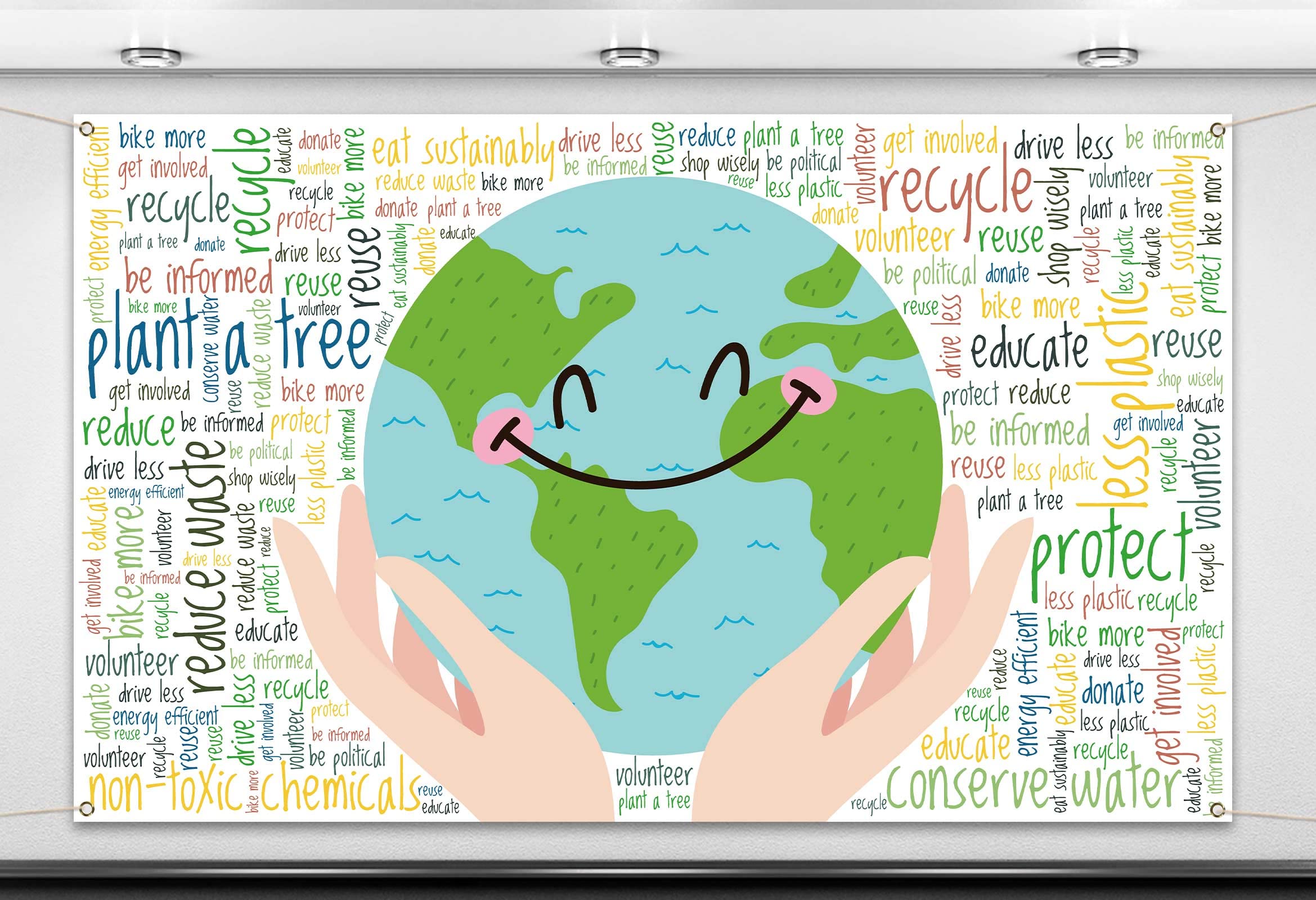 Nepnuser Happy Earth Day Photo Booth Backdrop April 22 Travel Themed ...