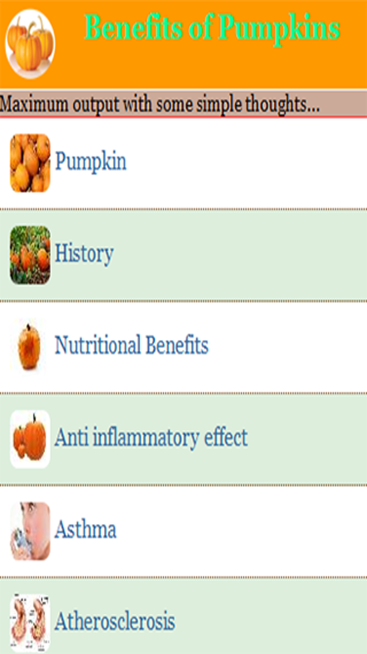Benefits of Pumpkins - App on Amazon Appstore