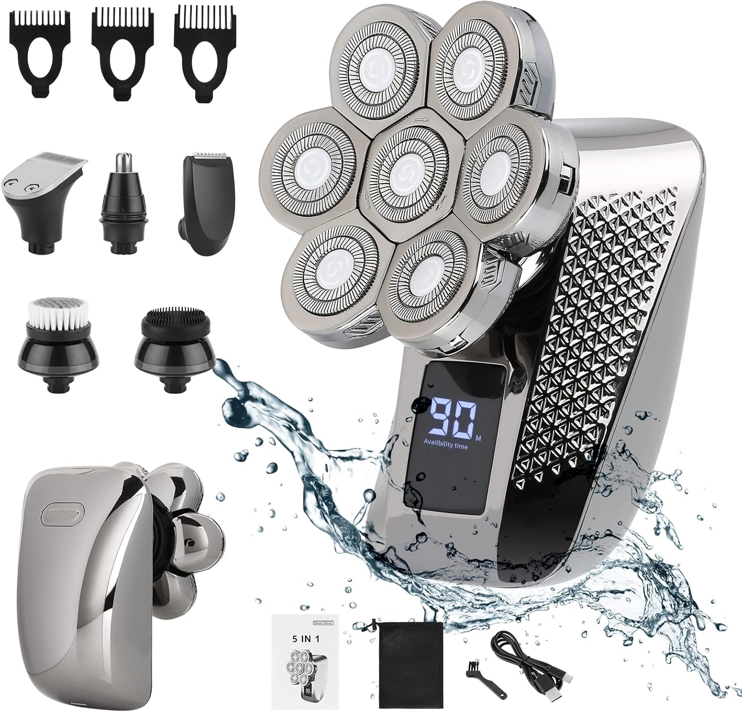 Amazon.com: MUYUHOHA Head Shavers for Bald Men, 6-in-1 7D Floating Head ...