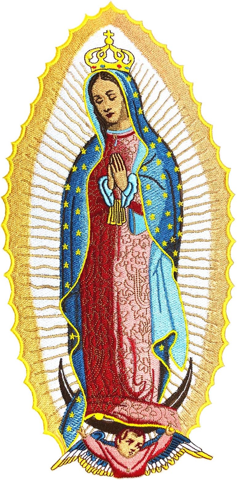 Amazon.com: Virgin Mary Embroidered, Lady of Guadalupe Patches, Mother ...