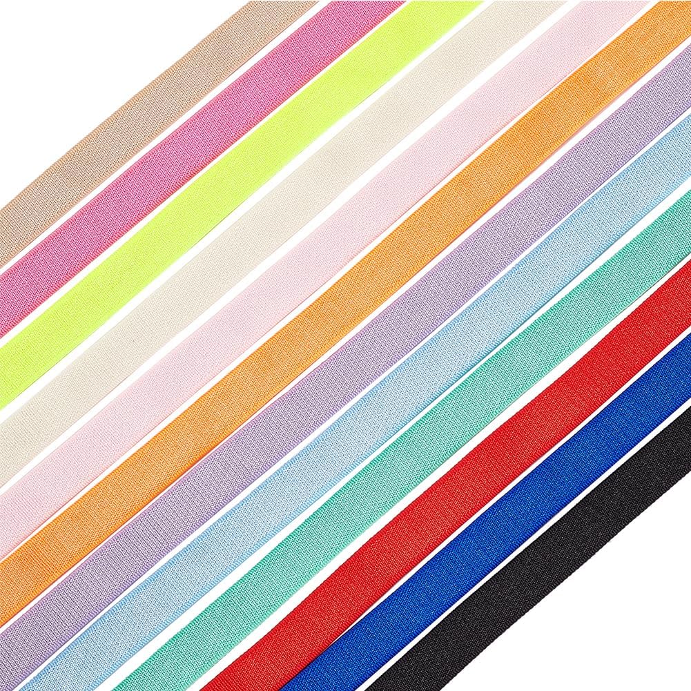 Amazon.com: BENECREAT 26Yard 12 Colors Plush Bra Elastic Strap ...