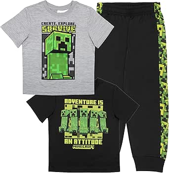 Amazon.com: Minecraft Creeper - Conjunto de pantalones de 3 piezas para ...