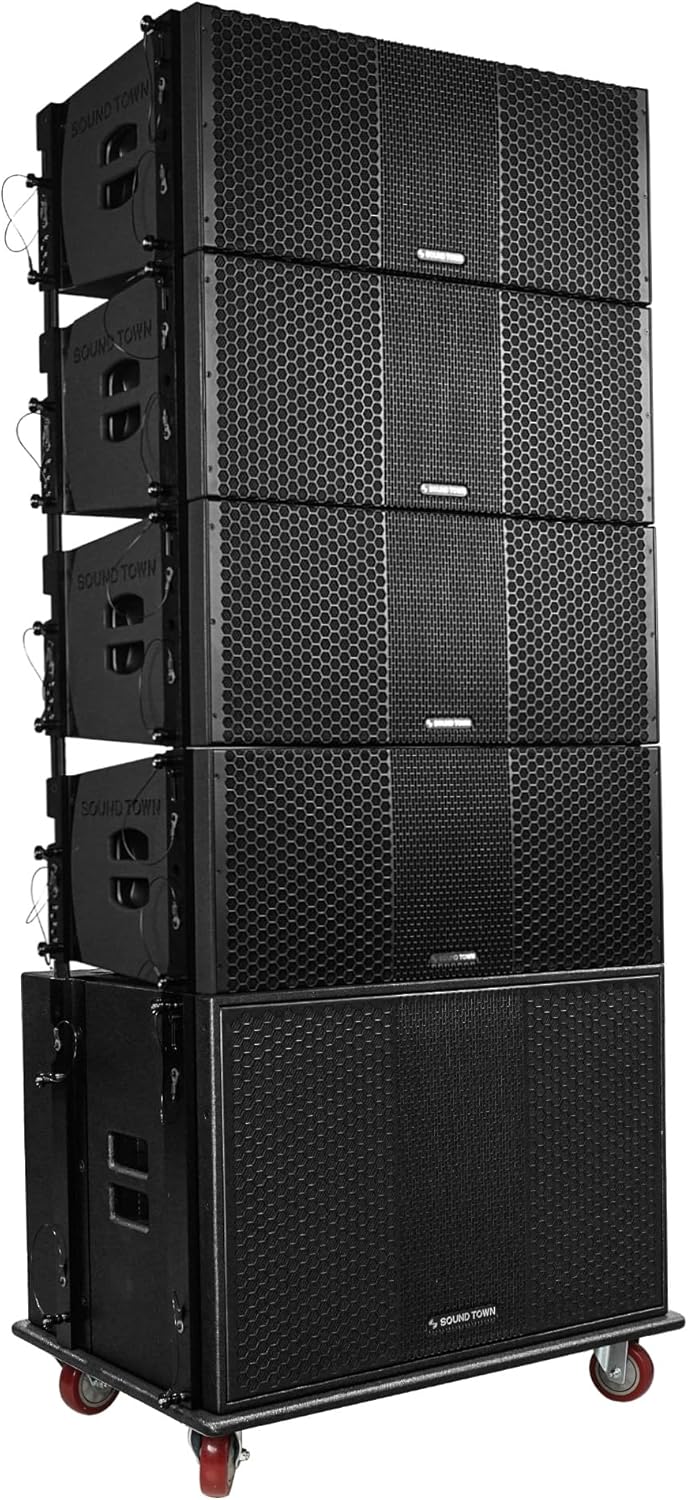 Amazon.com: Sound Town ZETHUS Series Powered Line Array Speaker System ...