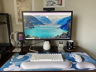 Amazon.com: Japanese Blue and White Wave Gaming Mouse Pad XL, Non Slip ...