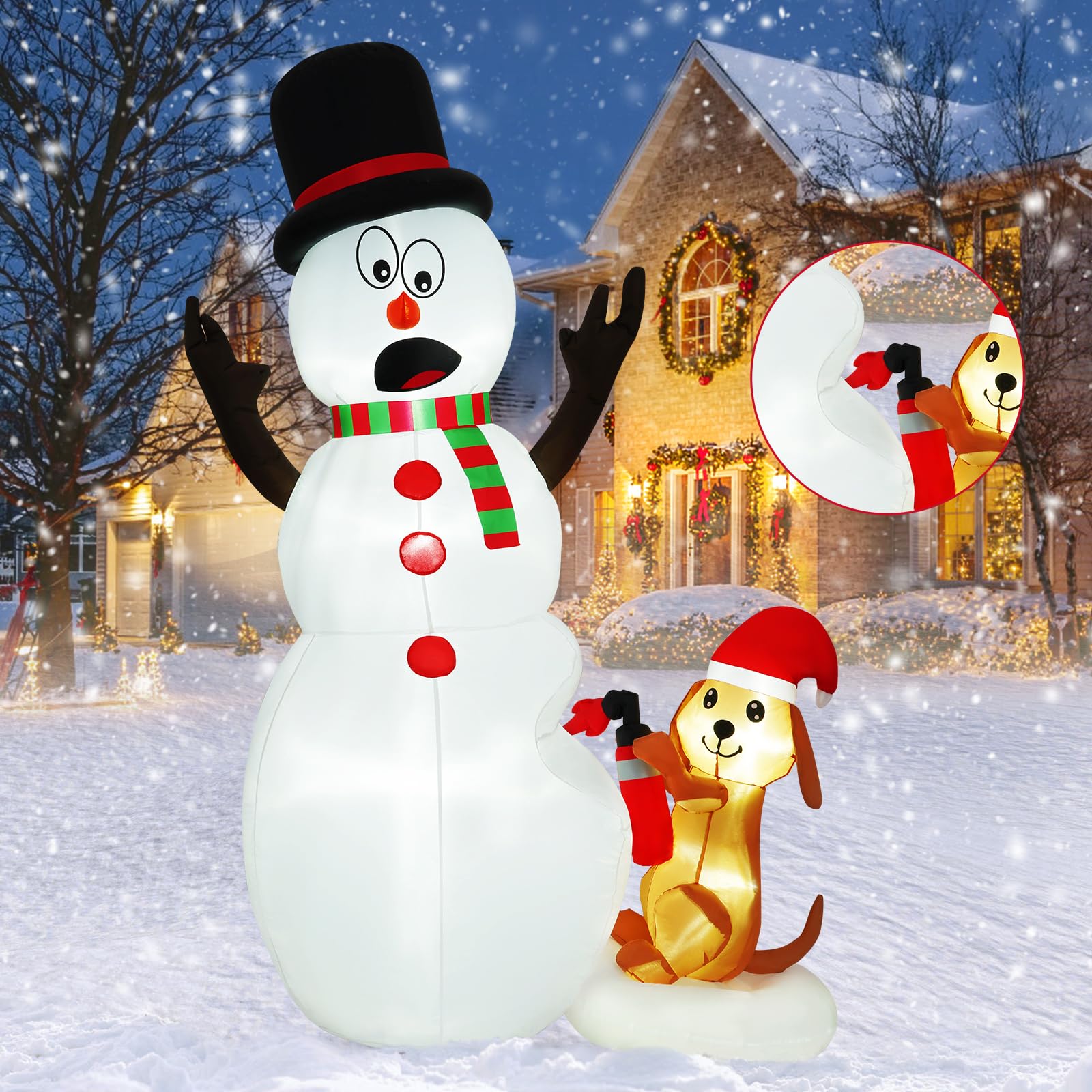 Amazon.com: Likiyol 7.5 FT Christmas Inflatable Outdoor Decoration ...