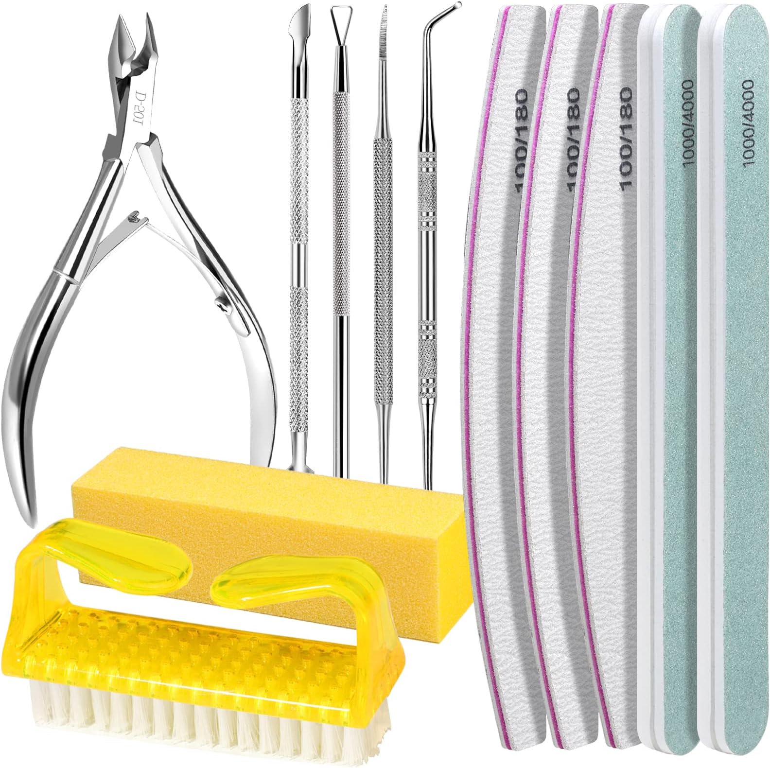Amazon.com : FANDAMEI Manicure Set Nail Tools, Nail Files 100/180, Nail ...