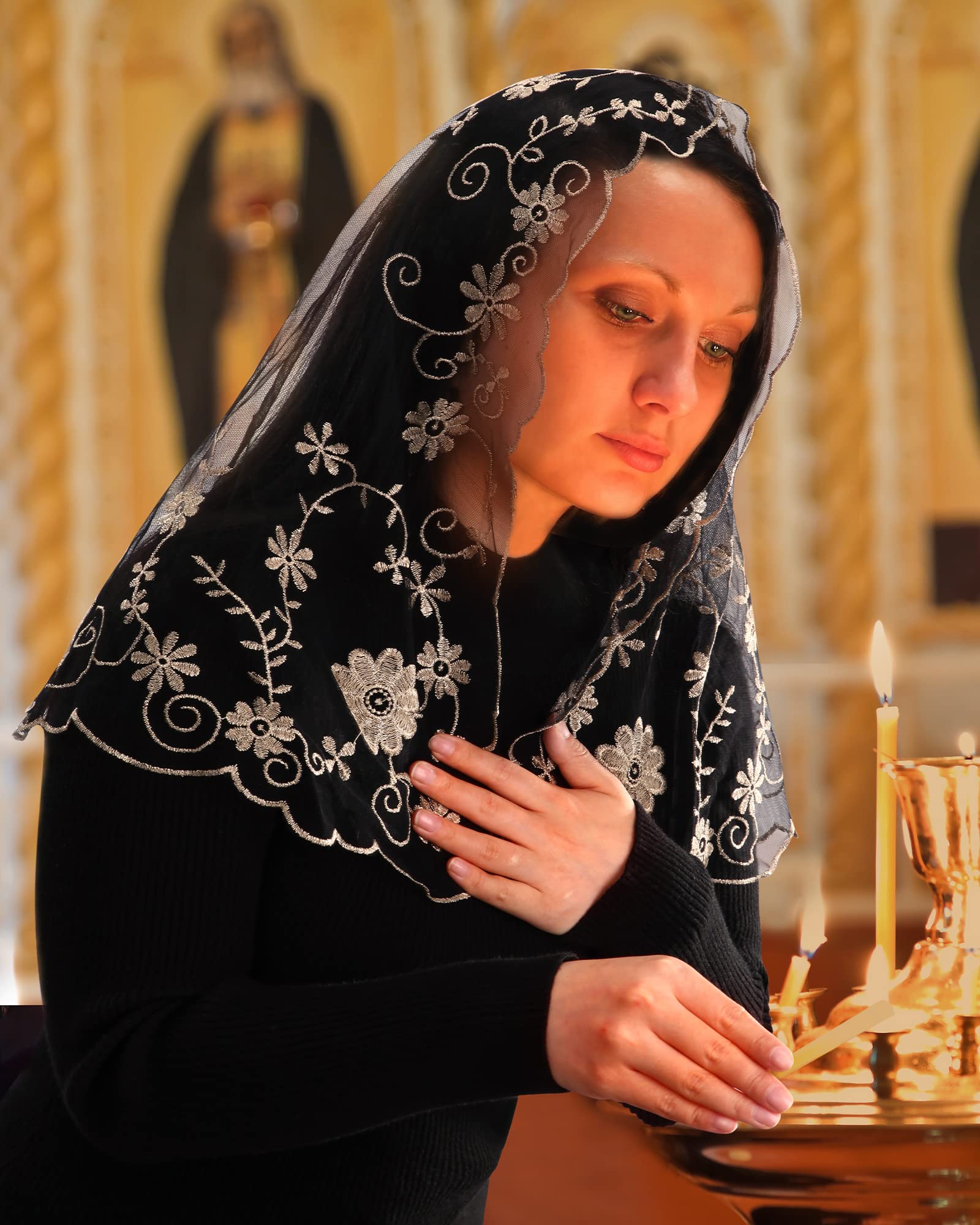 Snapklik.com : Bozidol Catholic Church Mass Veil Spanish Chapel Lace ...