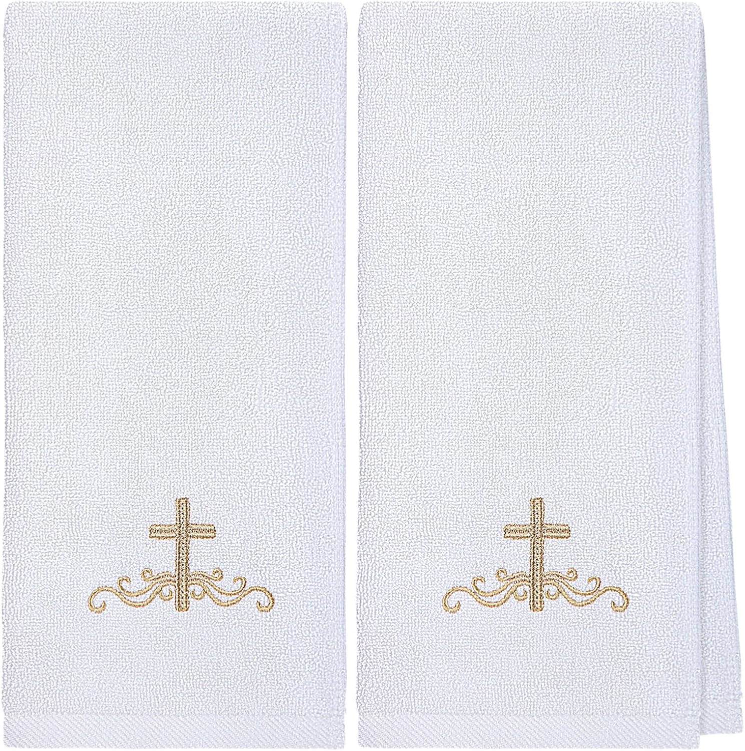 Amazon.com: Buryeah 2 Pcs Pastor Hand Towels Christian Embroidered Hand ...