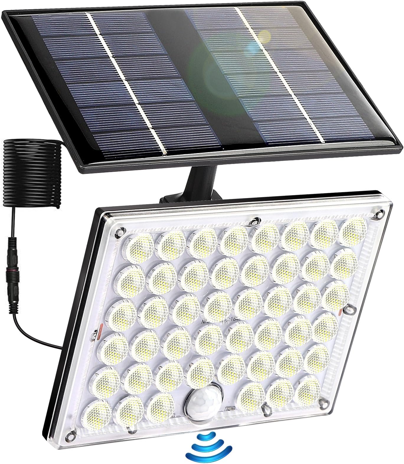 AMALEKO Solar Lights Outdoor Motion Sensor, 184 Bright LEDs 9000K ...