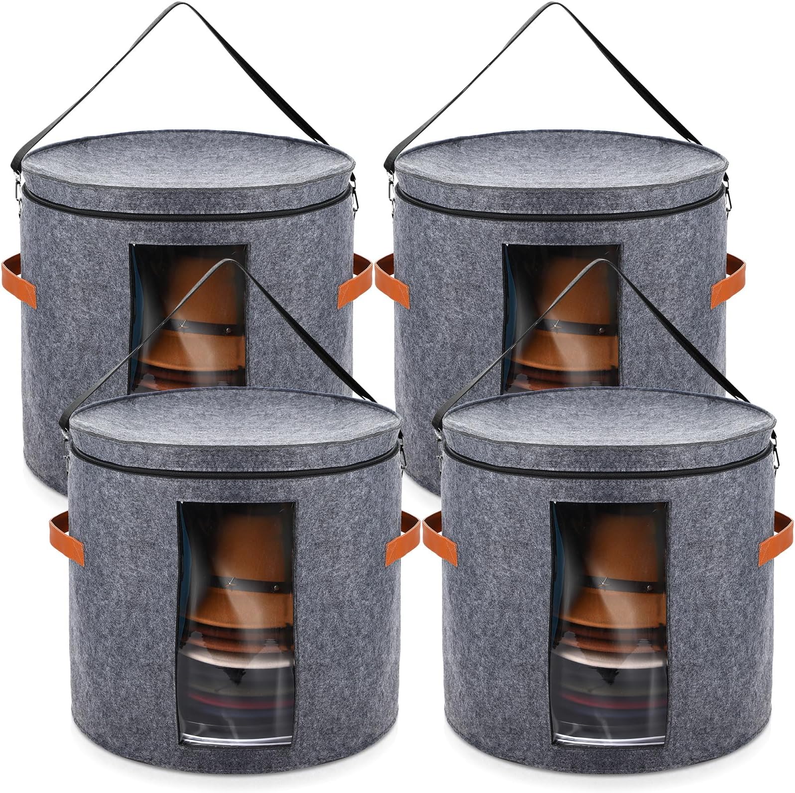 Amazon.com - Munskine Hat Box Foldable Hat Box with Shoulder Strap & 2 ...