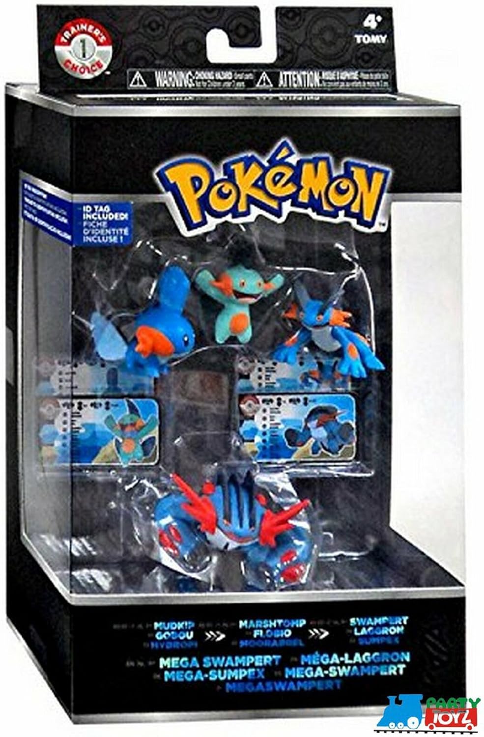Amazon.com: Pokemon X & Y Mudkip, Marshtomp, SWAMPERT & Mega Swampert ...