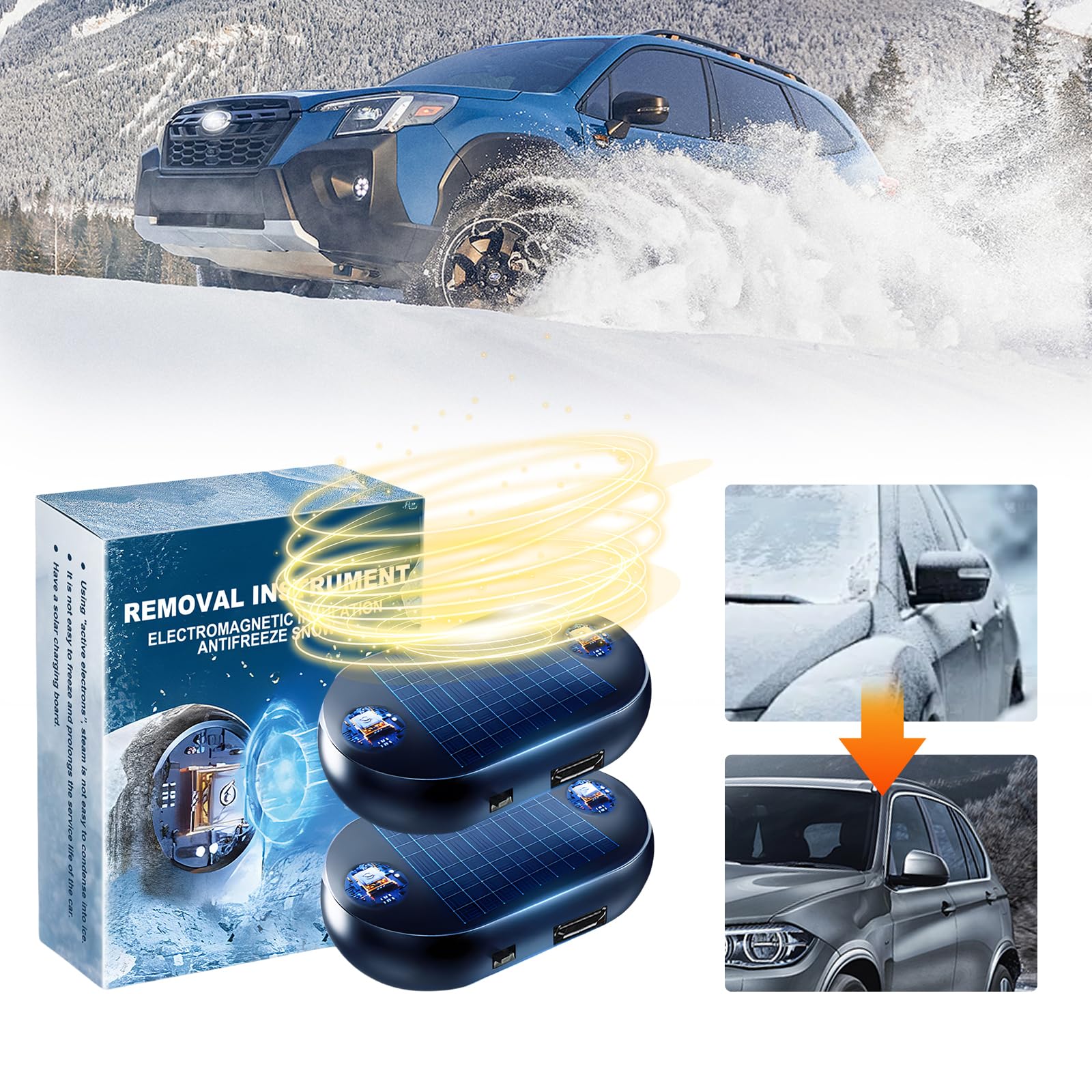 2Pcs Electromagnetic Wave Anti Freezing and Snow Removal Device, Anti ...