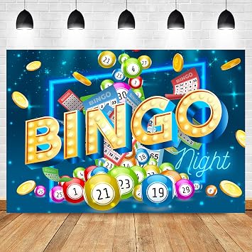Amazon.com : Homewelle Bingo Night Theme Backdrop 5Wx3H Feet Polyester ...