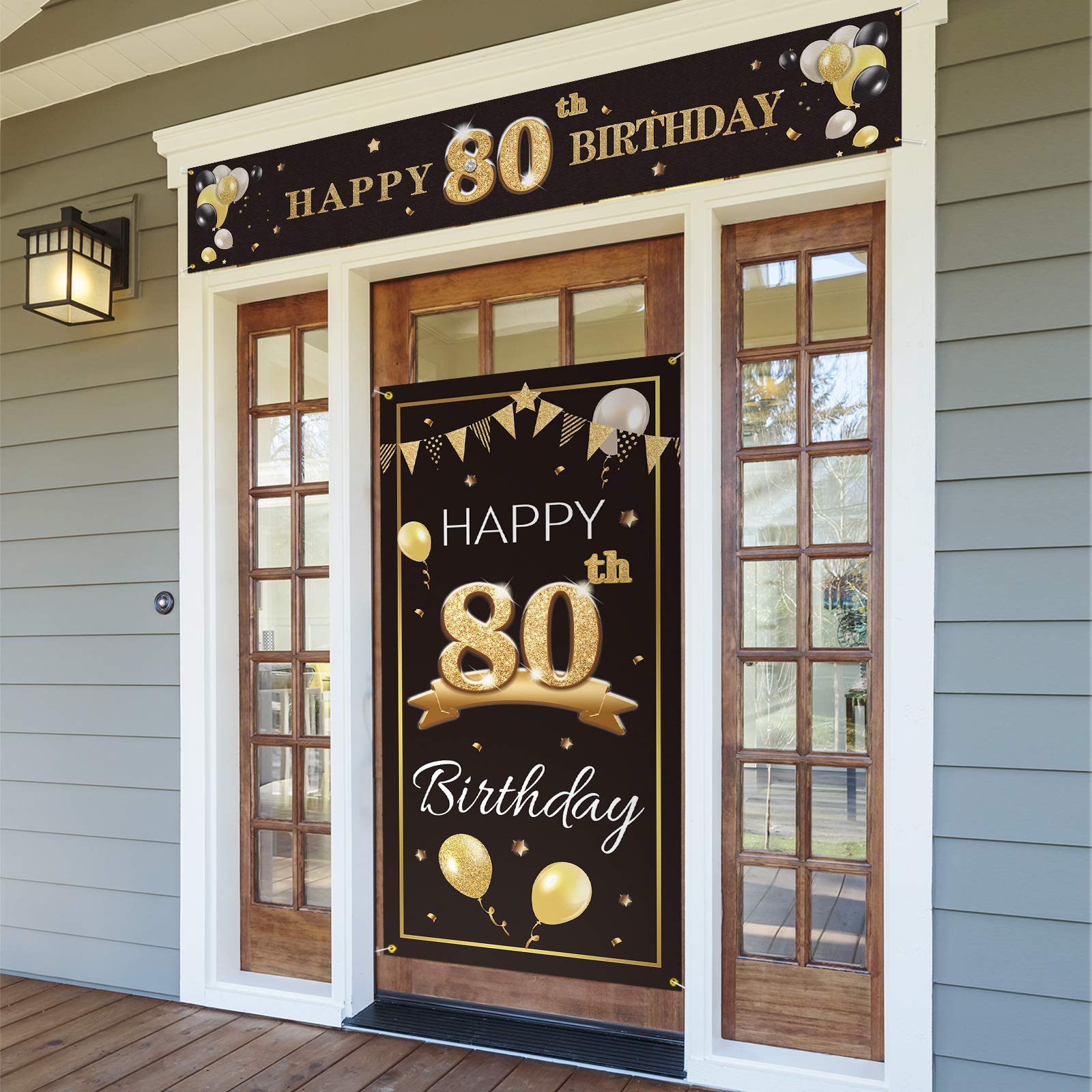 Buy PAKBOOM Happy 60th Birthday Door Cover Porch Banner Sign Set - 60 ...