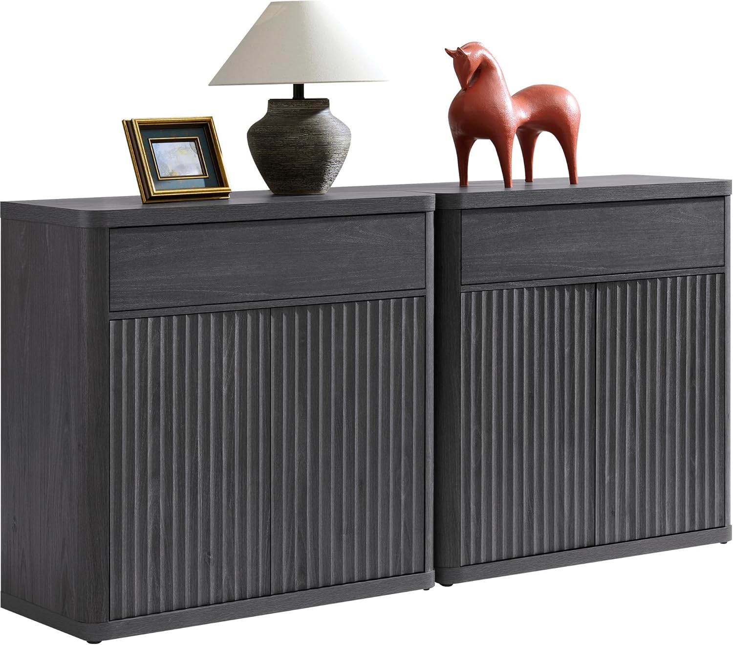 Amazon.com - SICOTAS Buffet Cabinet with Storage - Accent Fluted ...