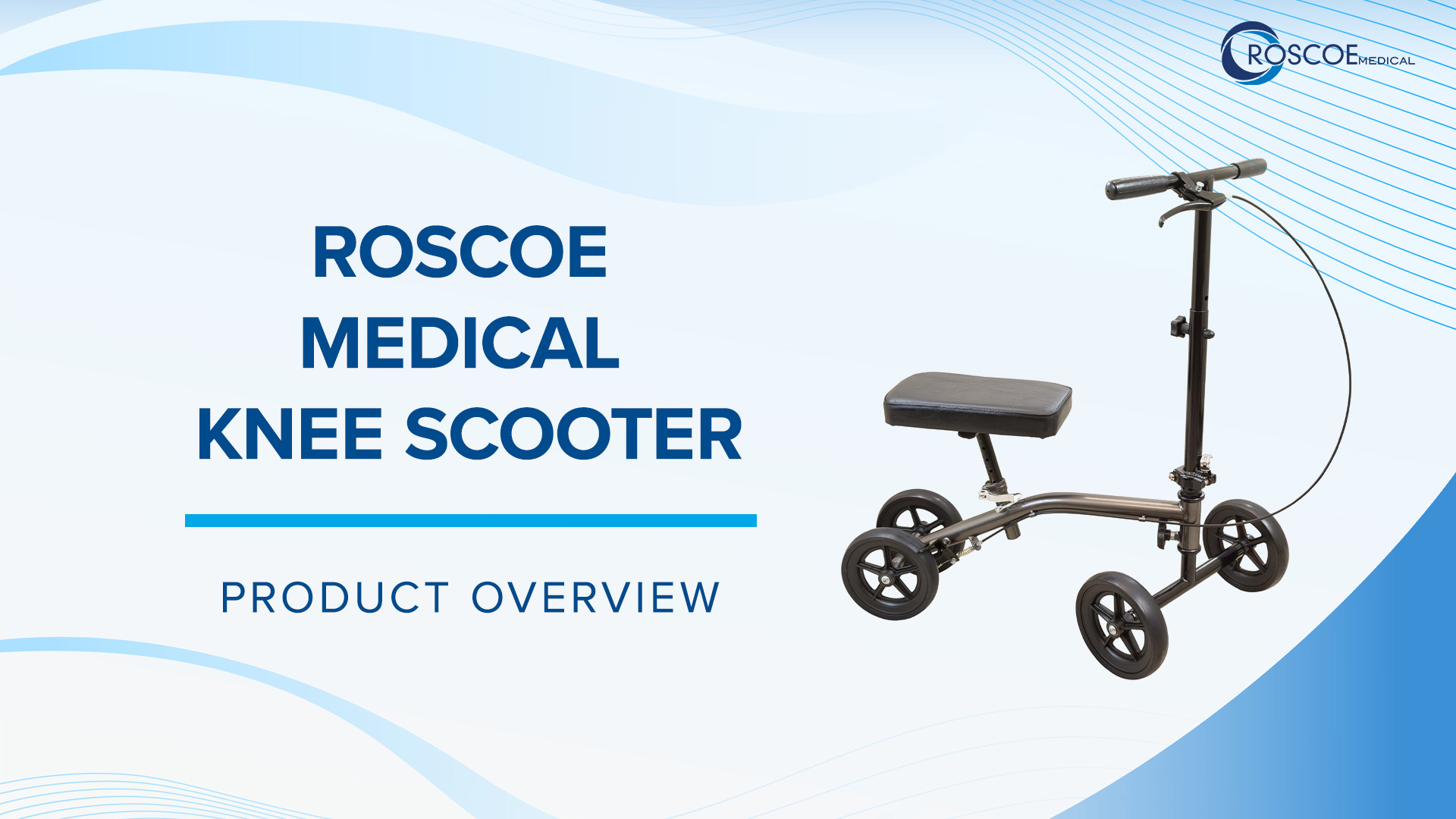 Watch Roscoe Medical Knee Scooter for Adults Overview on Amazon Live