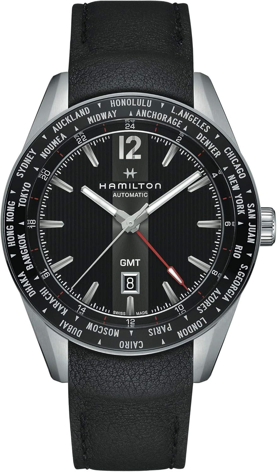 Amazon.co.jp: [ハミルトン]HAMILTON 腕時計 Broadway GMT Auto(ブロードウェイ GMT オート ...