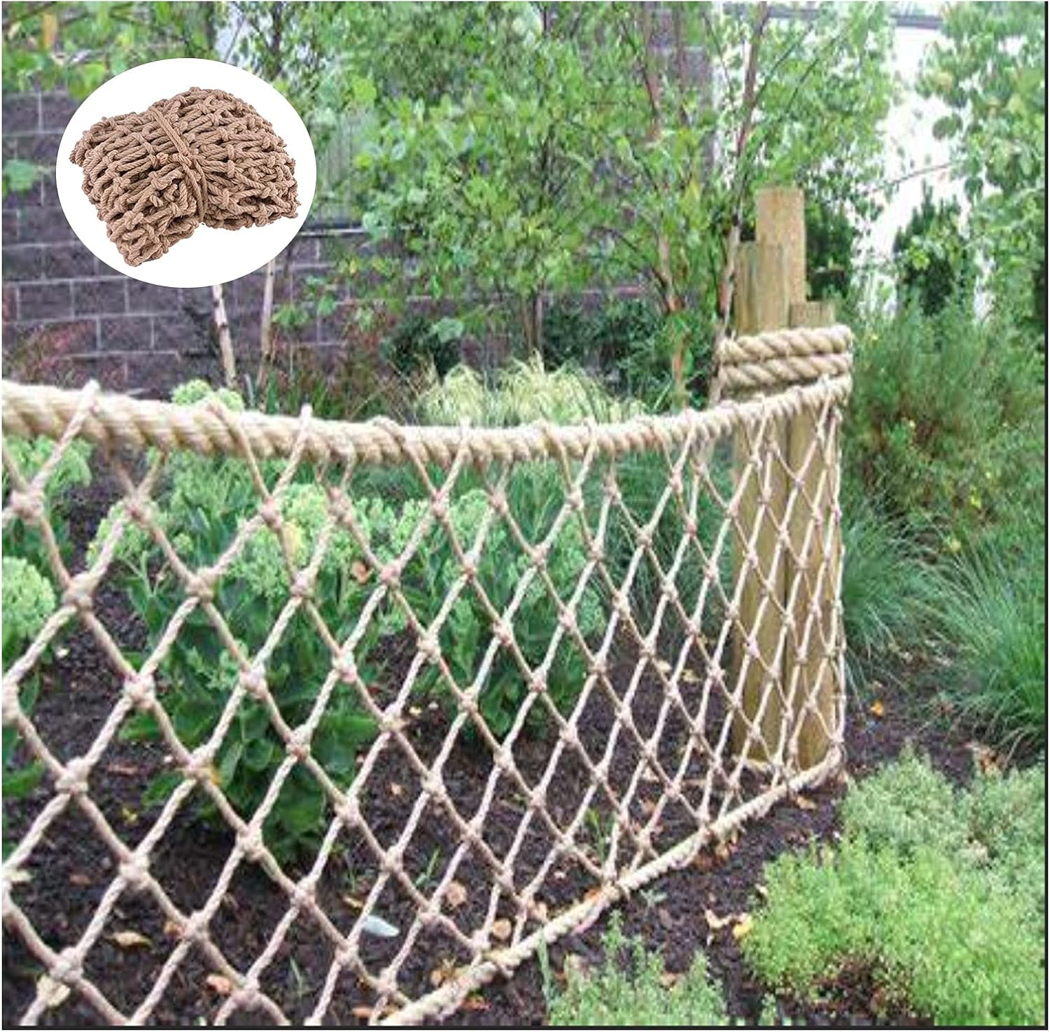 Amazon.com: Heavy Duty Hemp Rope Netting - Outdoor Kids Climbing Cargo ...