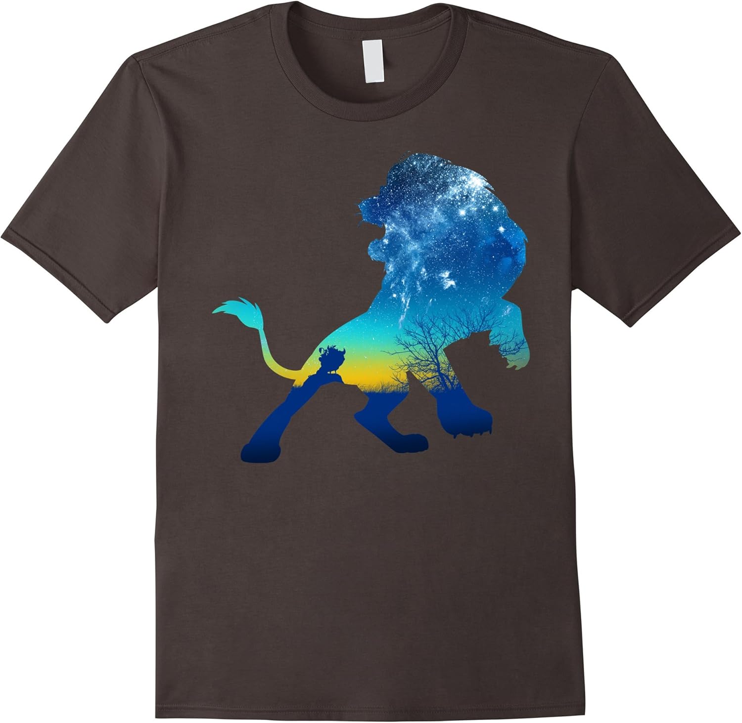 Amazon.com: Disney Lion King Simba Sky Silhouette Graphic T-Shirt ...