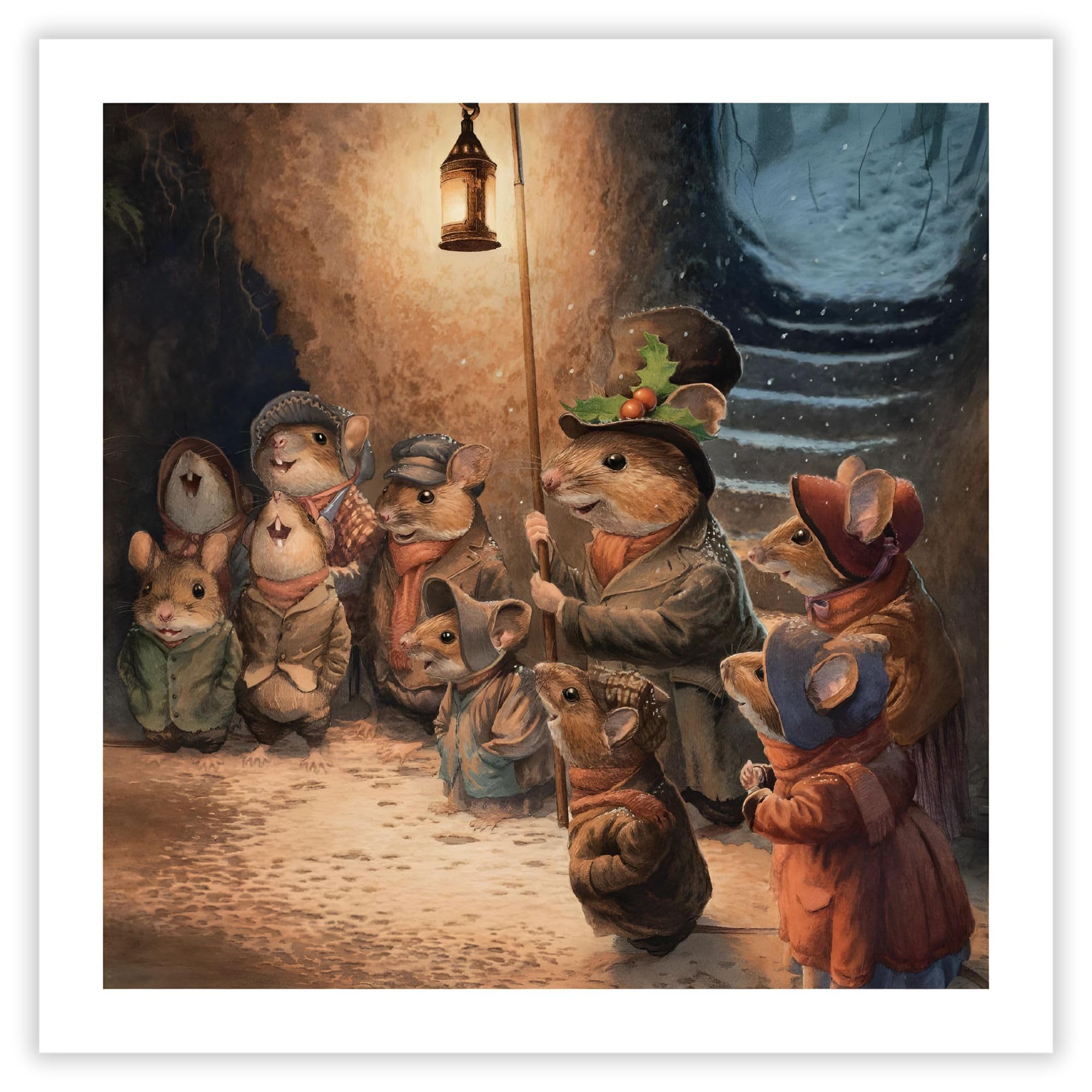 Christmas Cards Pack of 8 - The Wind in the Willows Illustrated Design ...