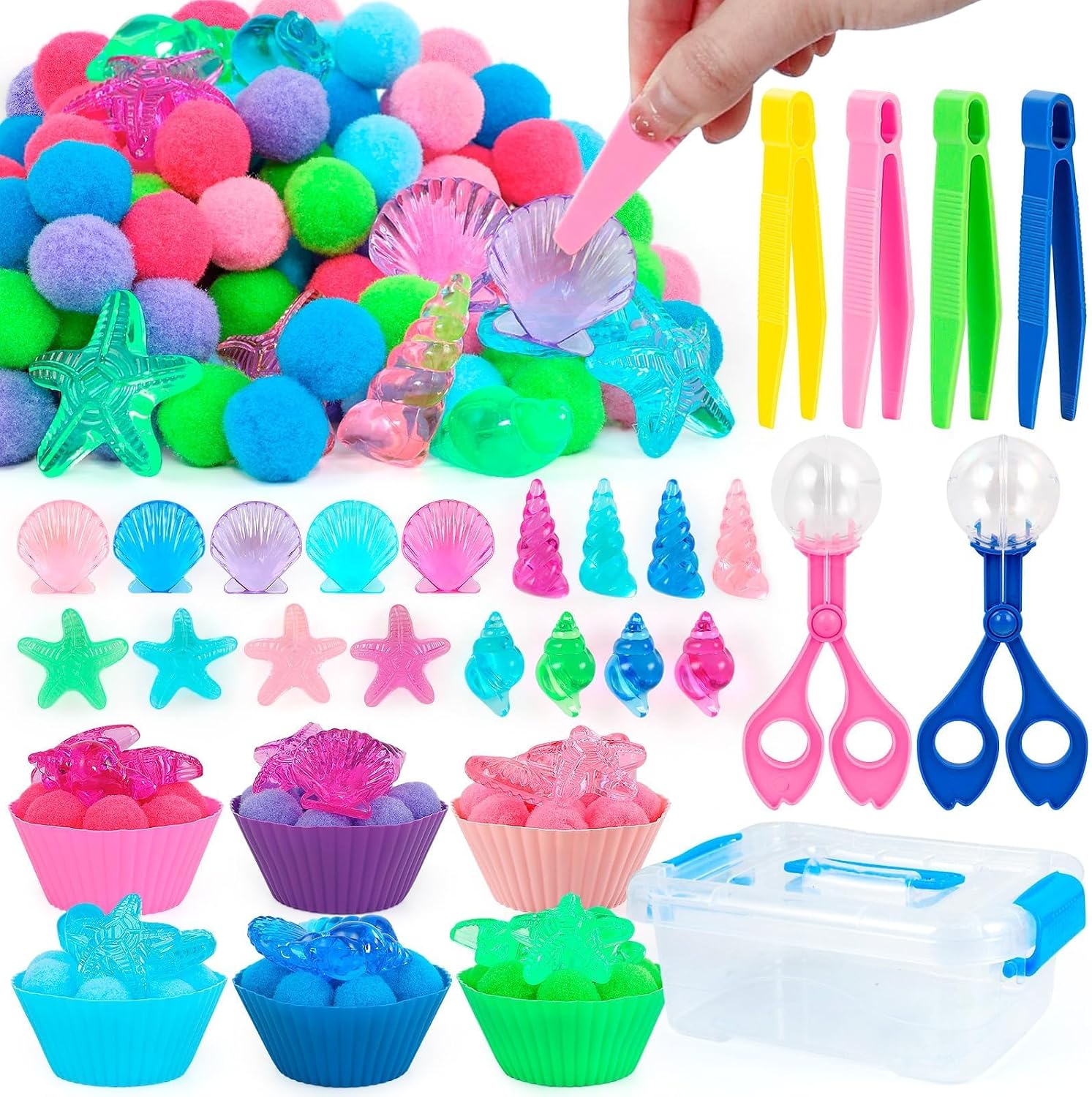 Amazon.com: 249 Pcs Summer Beach Sensory Bin Filler Fine Motor Toys ...