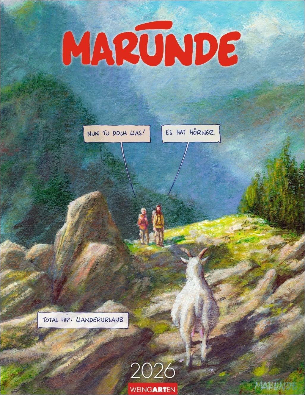 Marunde Kalender 2026: Witziger Cartoon-Posterkalender mit 12 ...