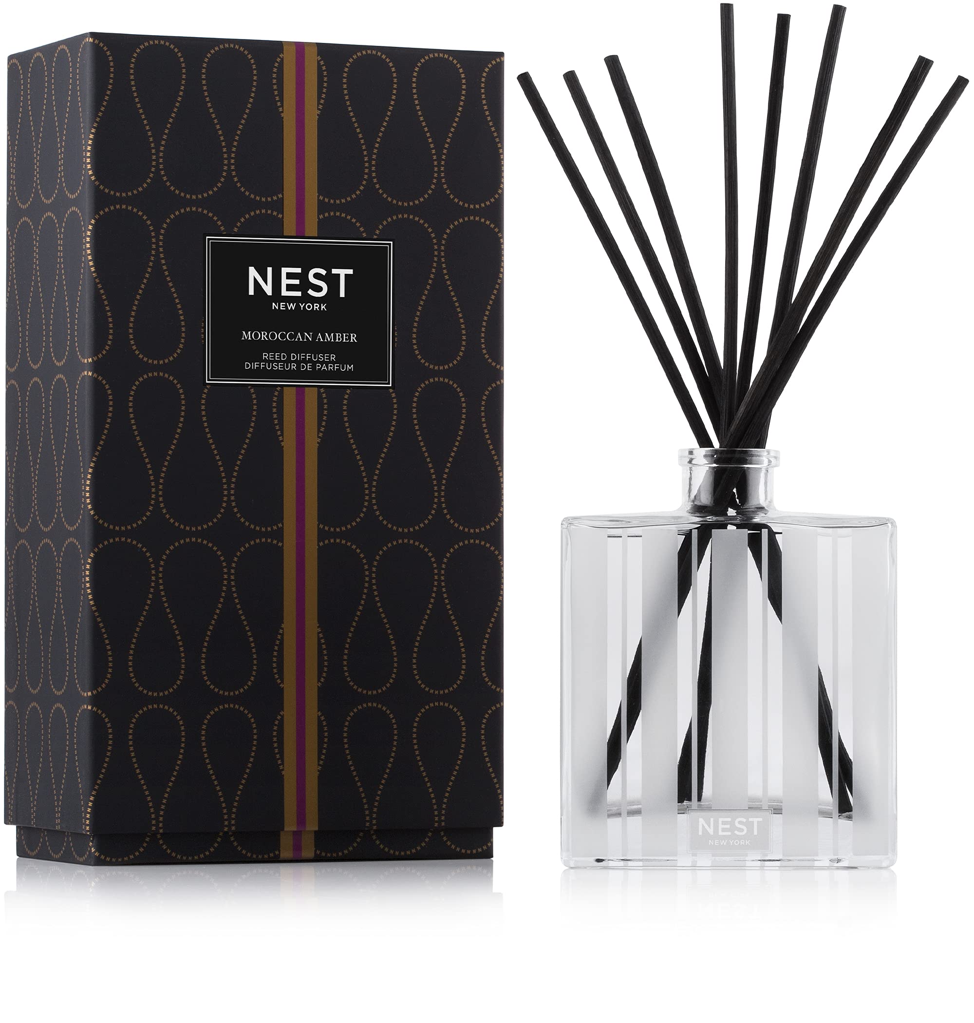 Amazon.com: NEST Fragrances Moroccan Amber Luxury Reed Diffuser, 17 ...