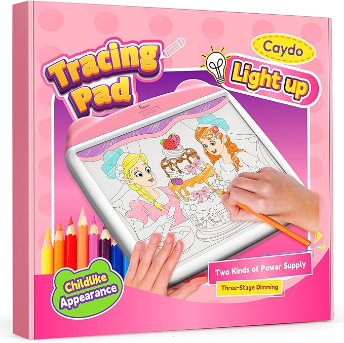 Amazon.com: Caydo Light Up Tracing Pad 34Pcs Set, 3 Brightness Levels ...