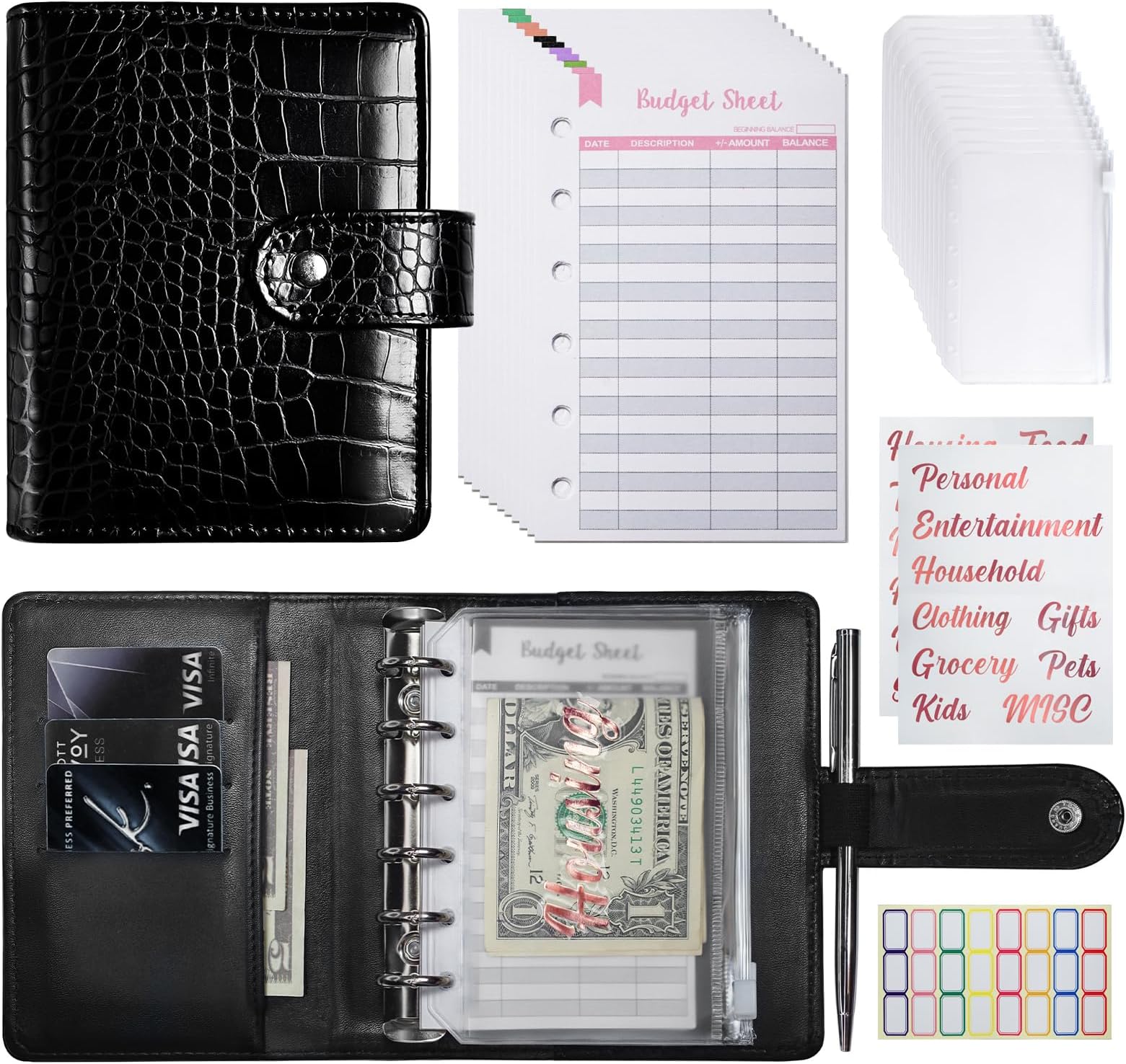 Amazon.com : A7 Budget Binder Set - Mini Money Organizer for Cash ...