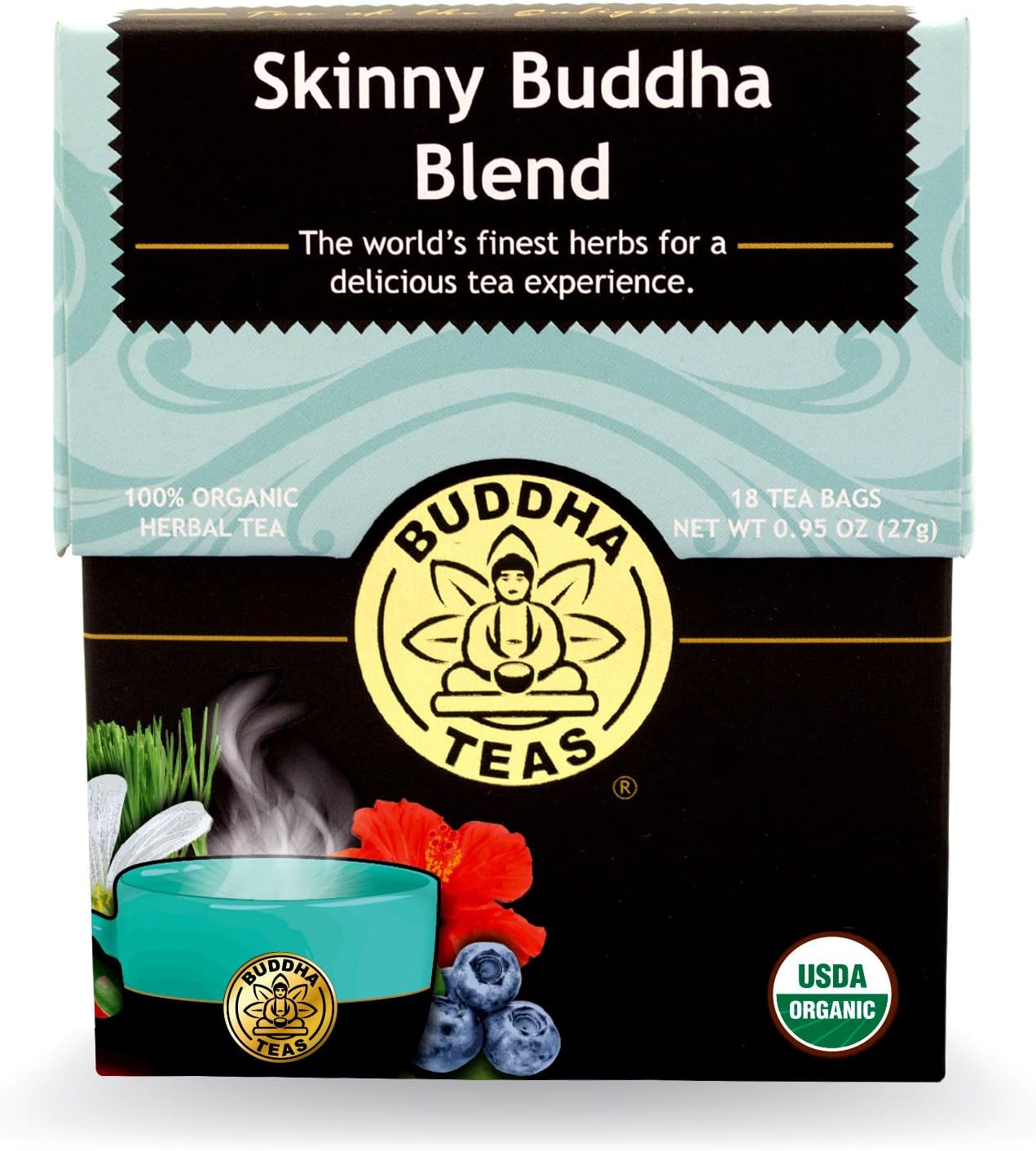 Amazon.com : Buddha Teas Skinny Buddha Blend, 18 Count (Pack of 6 ...