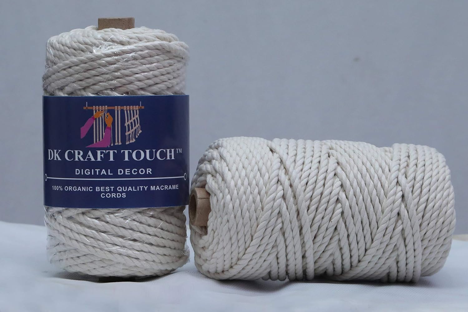DK Craft Touch 5mm Macrame Cotton Cord/Rope for Craft Work,Plant Hanger ...