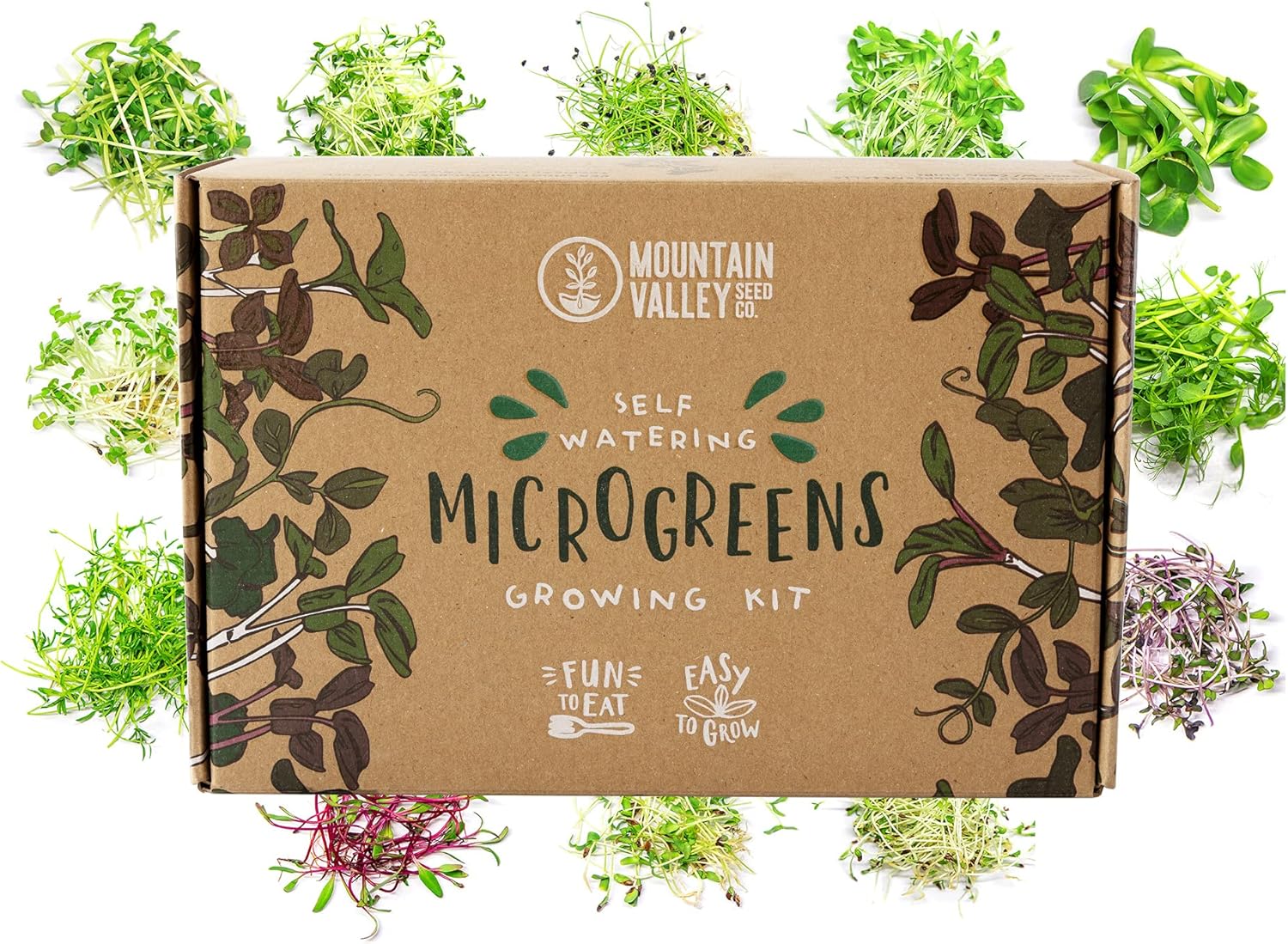 Amazon.com : Self Watering Indoor Microgreens Kit - Complete Soil ...