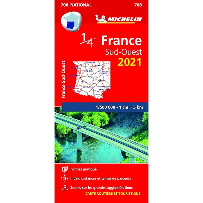 Buy Southwestern France 2021 - Michelin National Map 708: Maps ...