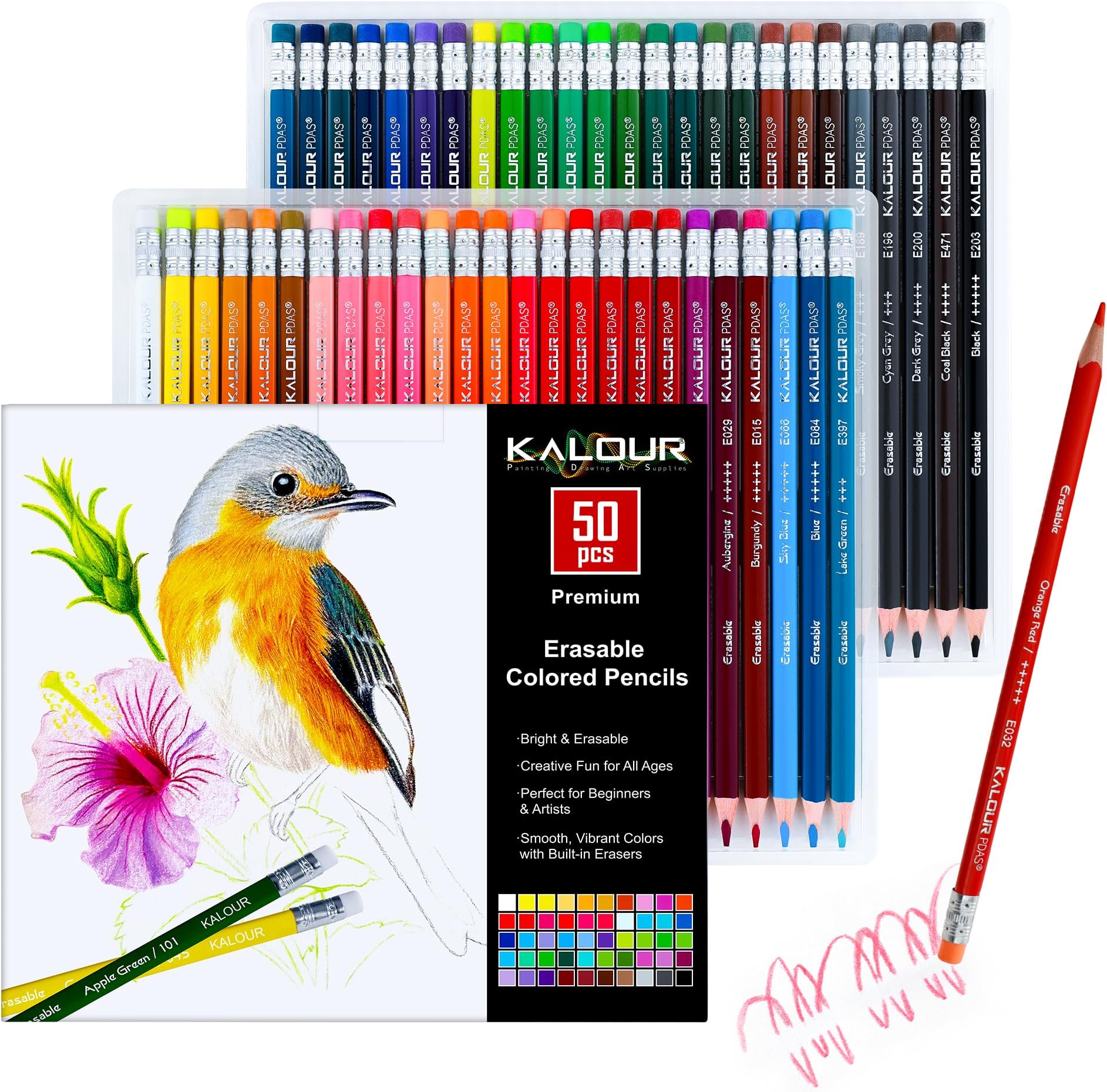 Amazon.com: Crayola Erasable Colored Pencils (50ct), Bulk Colored ...