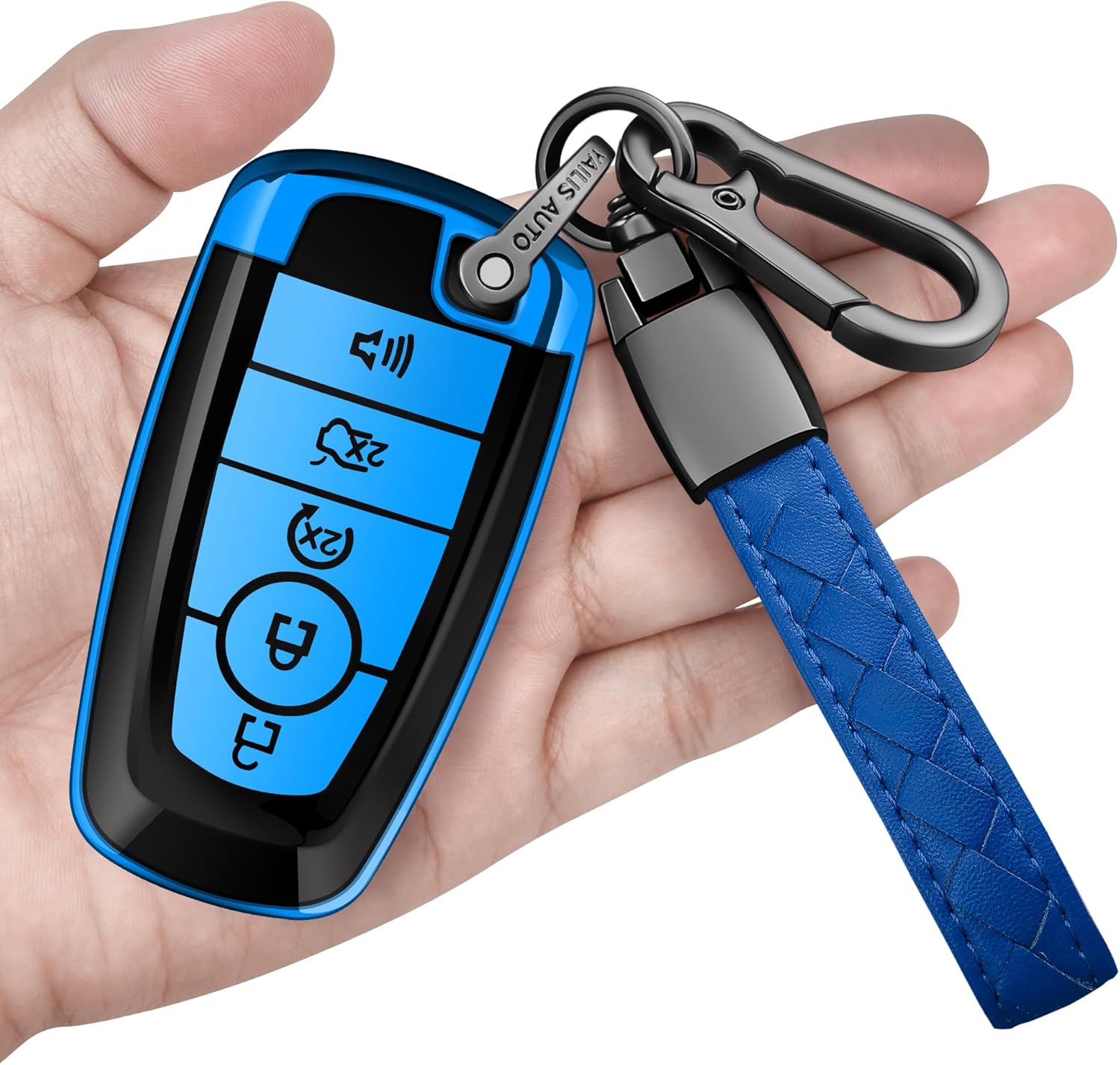 Amazon.com: Sindeda for Ford Key Fob Cover with Keychain Soft Full ...