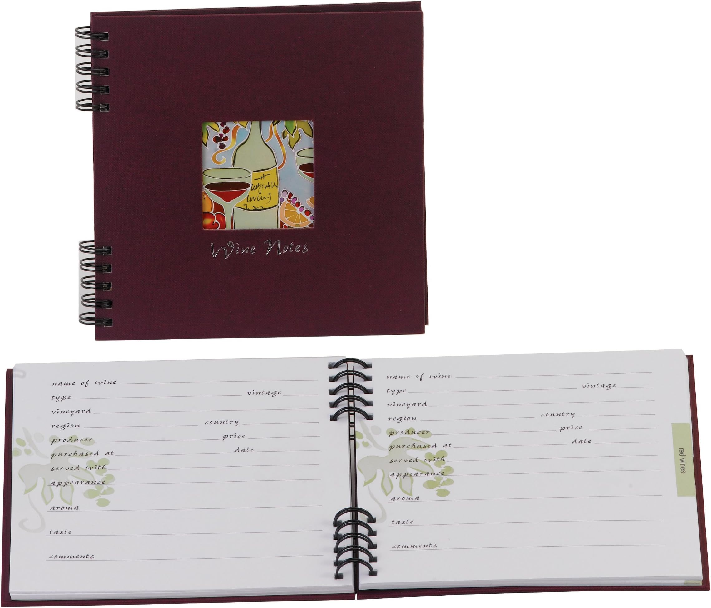 Amazon.com: Meadowsweet Kitchens Wine Journal - Compact Wine Tasting ...