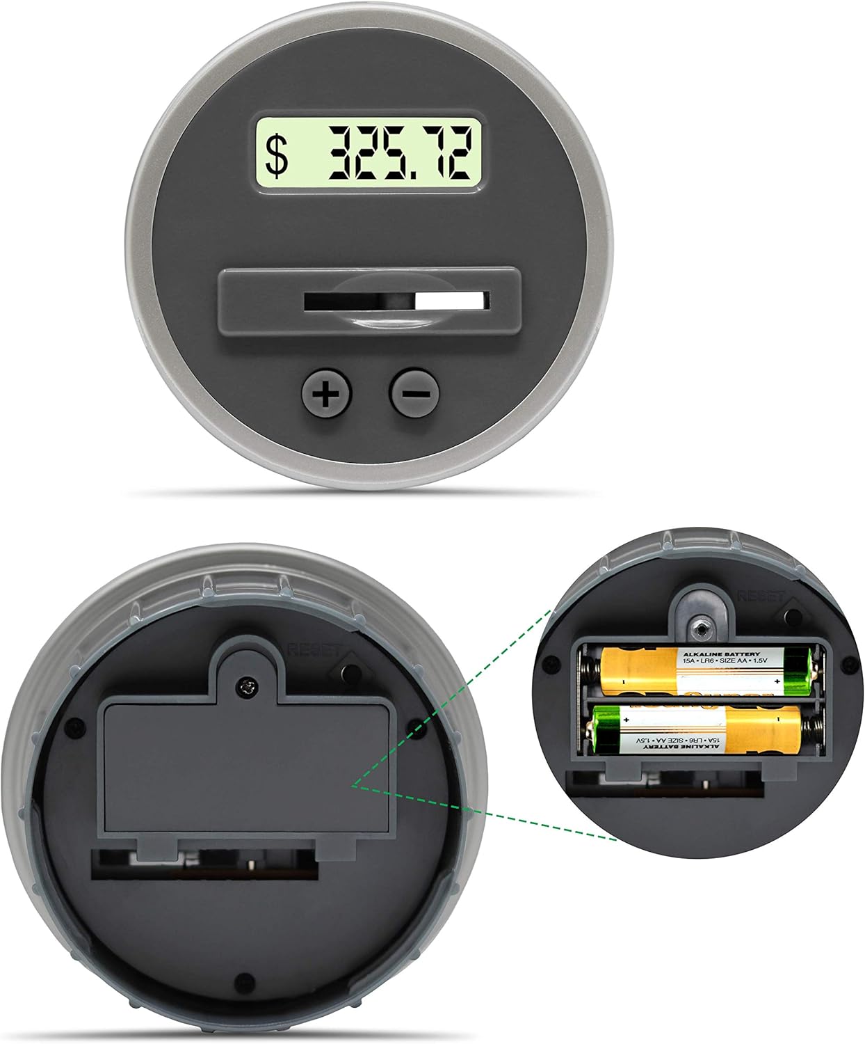 Digital Coin Bank Savings Jar by DE – Automatic Coin Counter Totals All ...