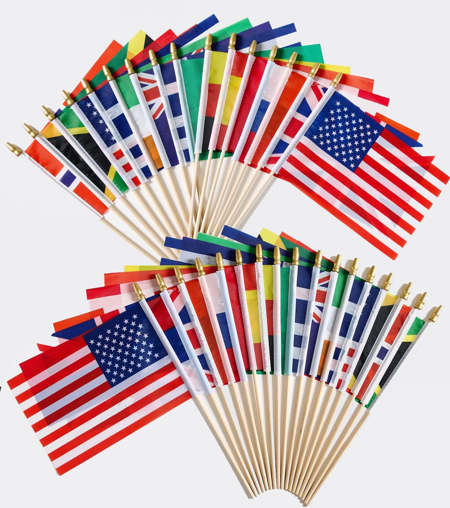 Amazon.com: ZXvZYT 100 Countries Stick Flag Small Mini World National ...