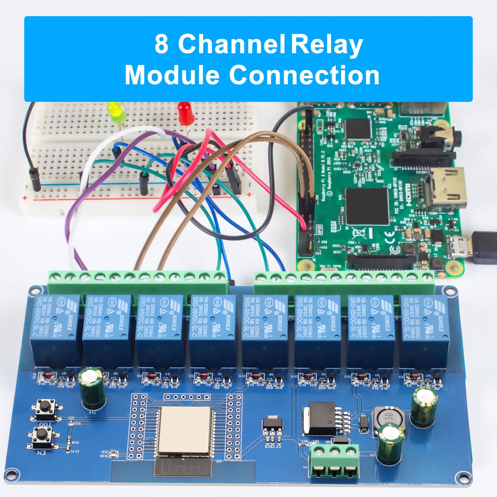 Programmable Board ESP32 WIFI Bluetooth BLE Four-way Relay Module ESP32 ...