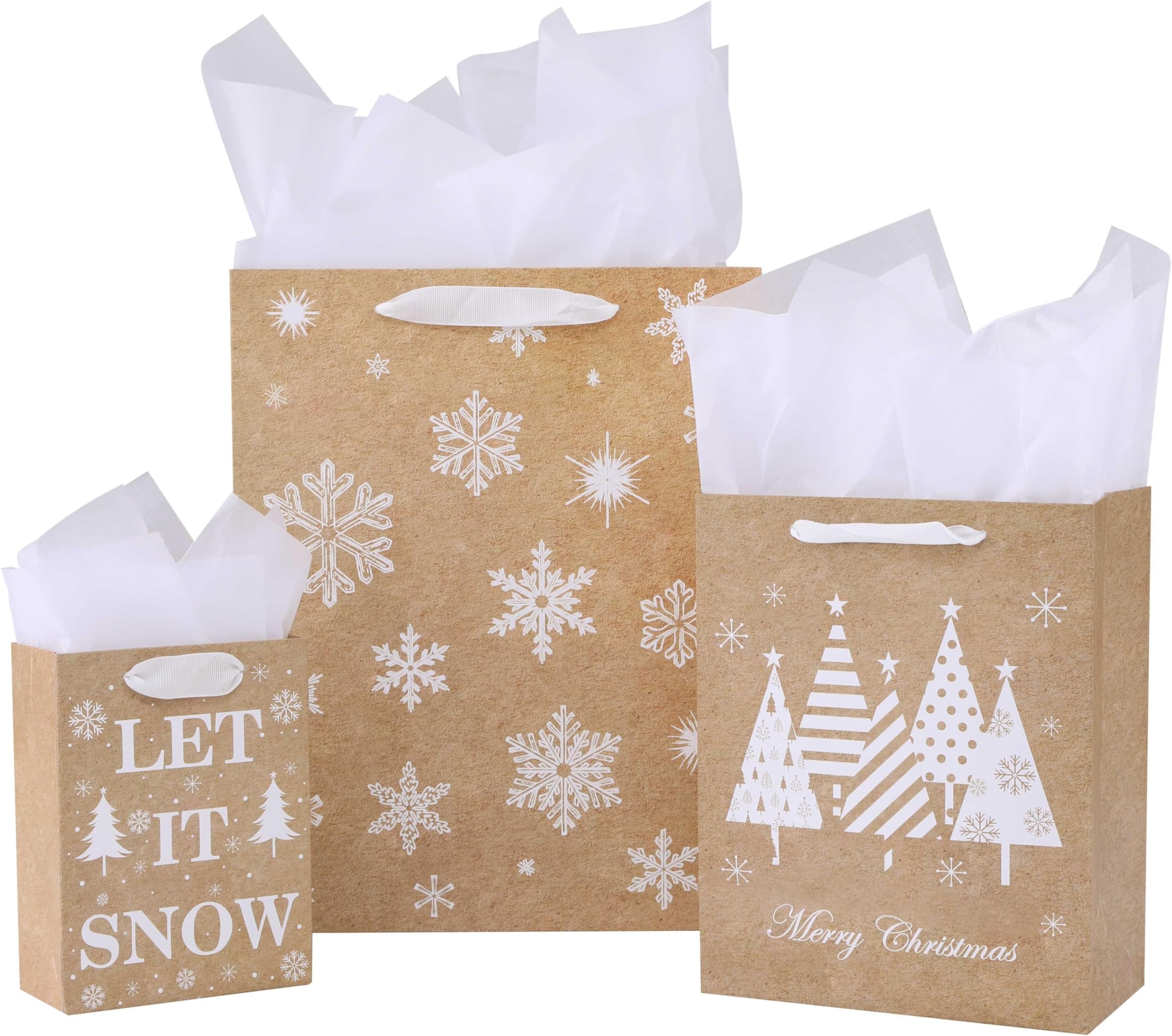 Amazon.com: Hallmark Christmas Gift Bag Assortment (8 Bags: 3 Small 6 ...