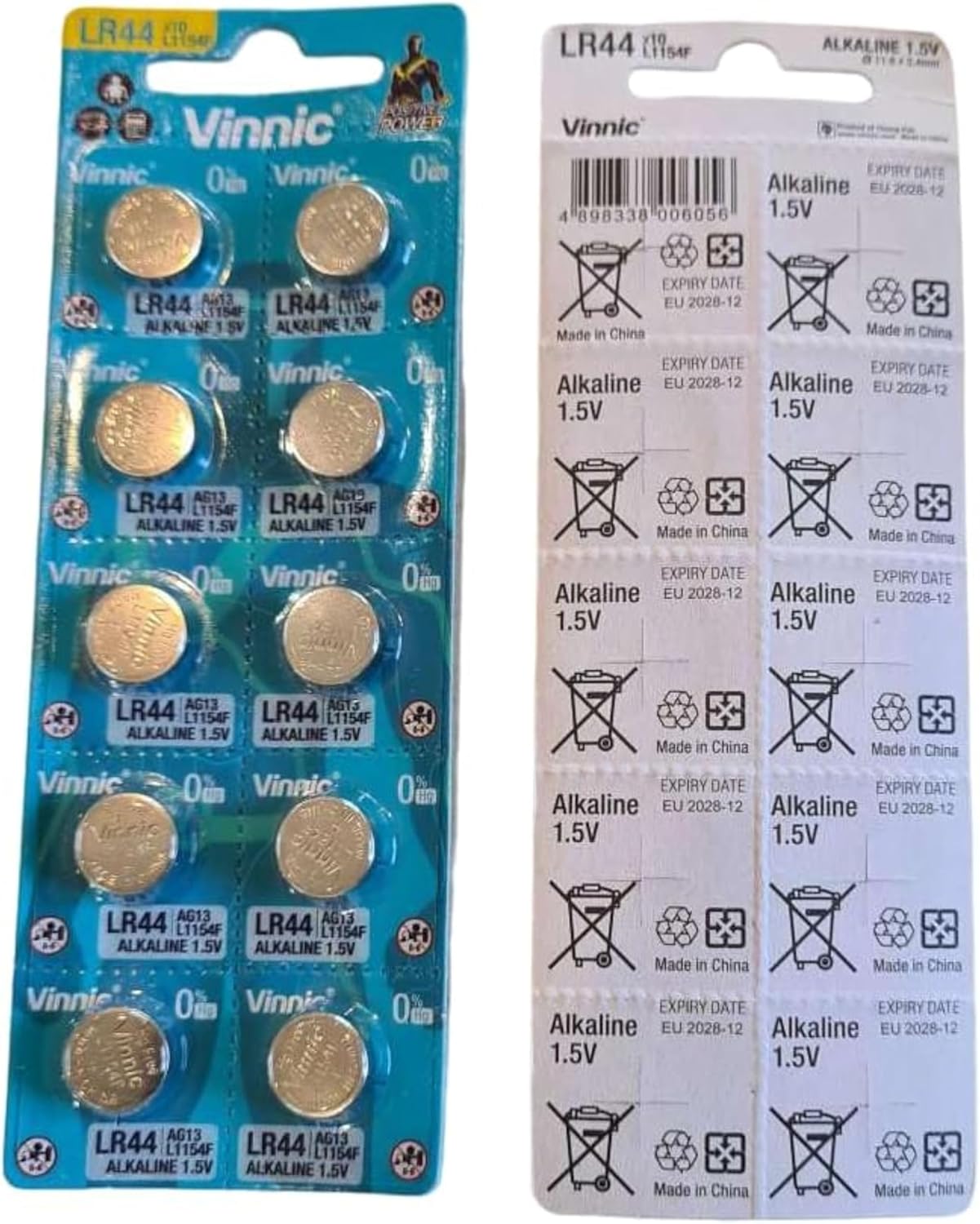 Pack de 10 batterys for L1154F AG13 LR44 1,5V : Amazon.ca: Health ...