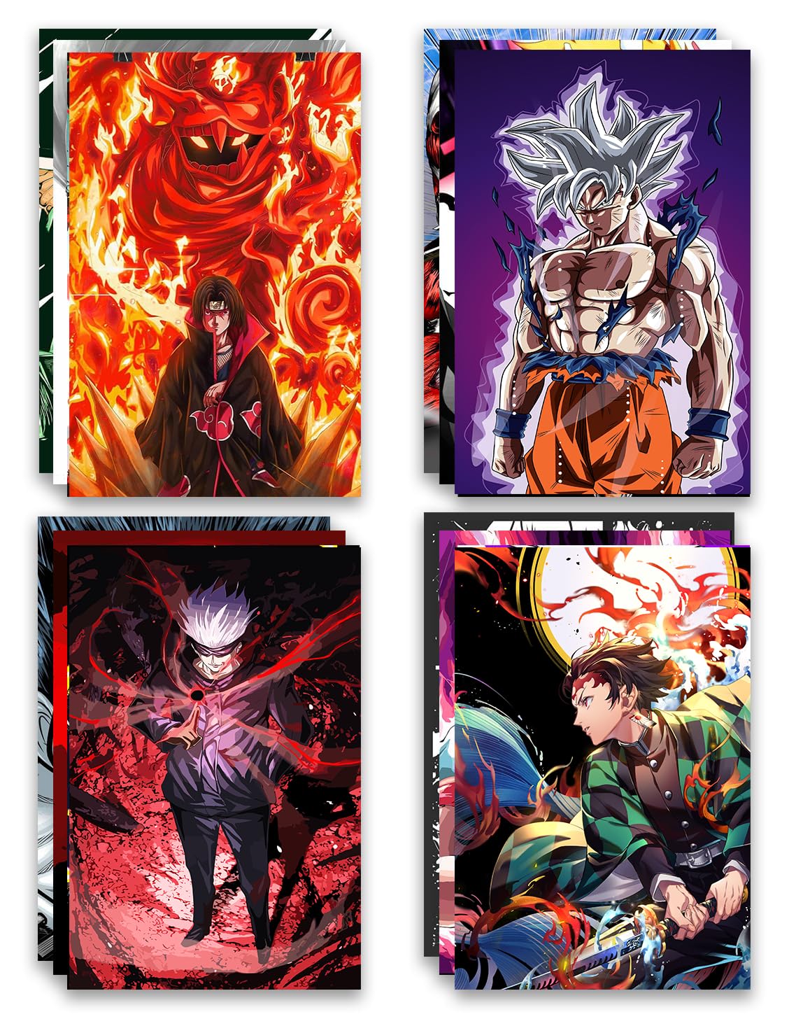 ENSEMBLE Set of 24 Mixed Anime Wall Posters (11.9x8.3 inch) - Diverse ...