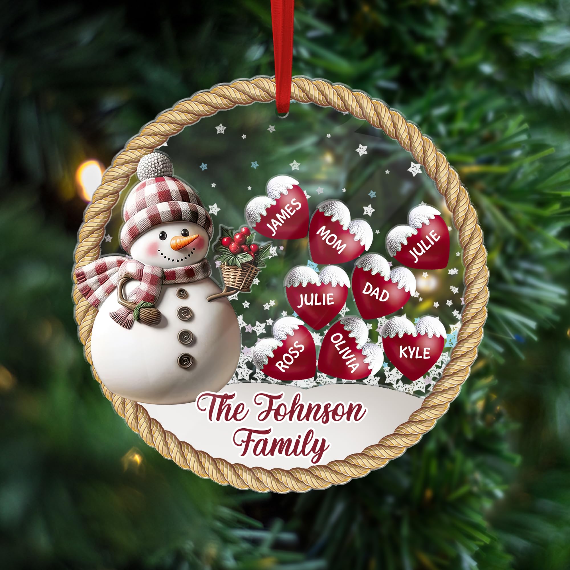 Amazon.com: Personalized Family Ornaments, Family Christmas Ornaments ...