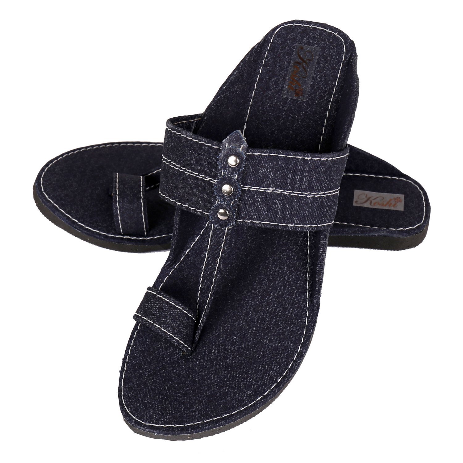 Buy Koshi Men Designer Denim Slippers Online at desertcartINDIA