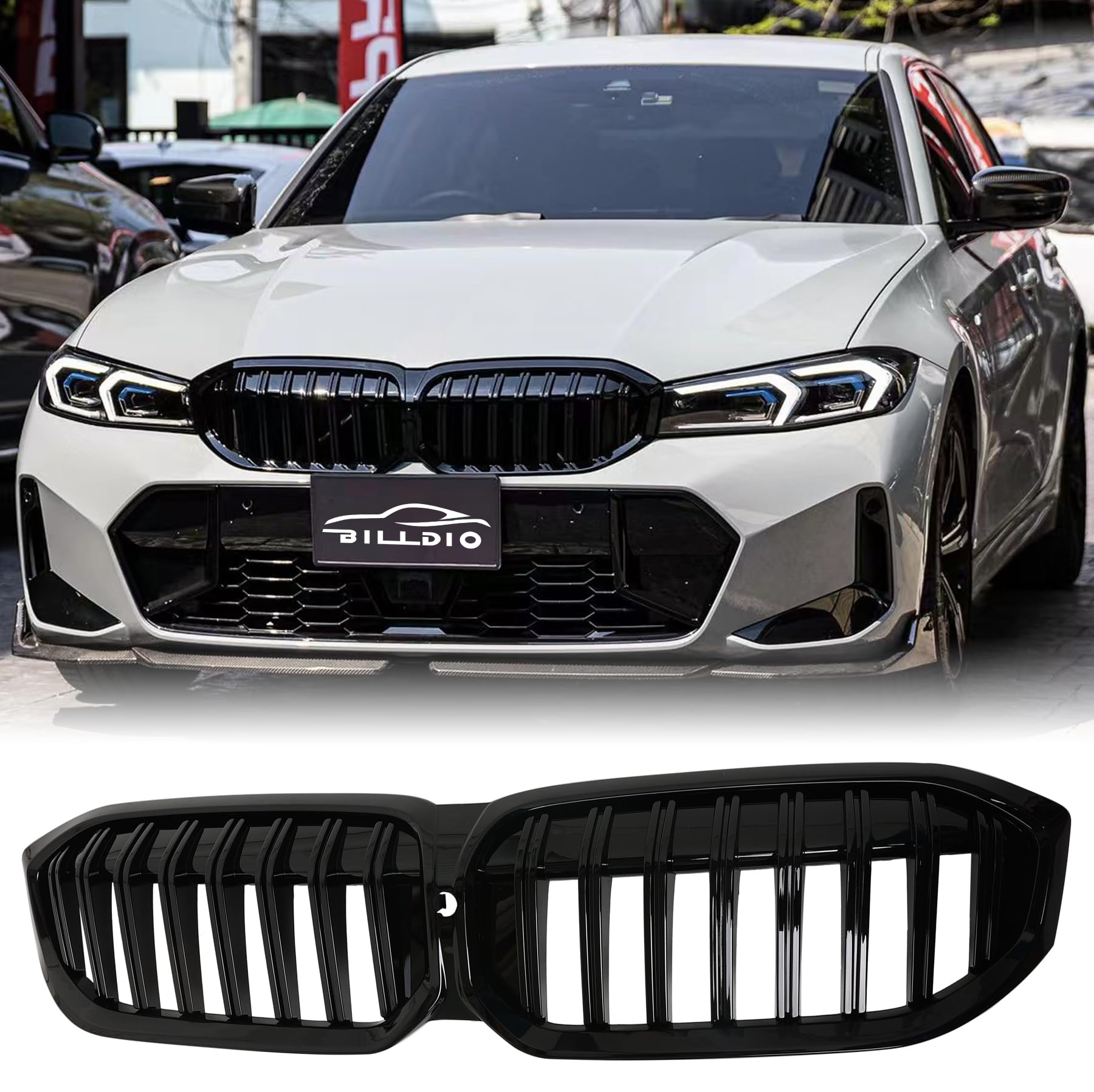 Amazon.com: BILLDIO G20 Grill - Black Kidney Grille Compatible With 2023-IN BMW 3 Series G20 ...