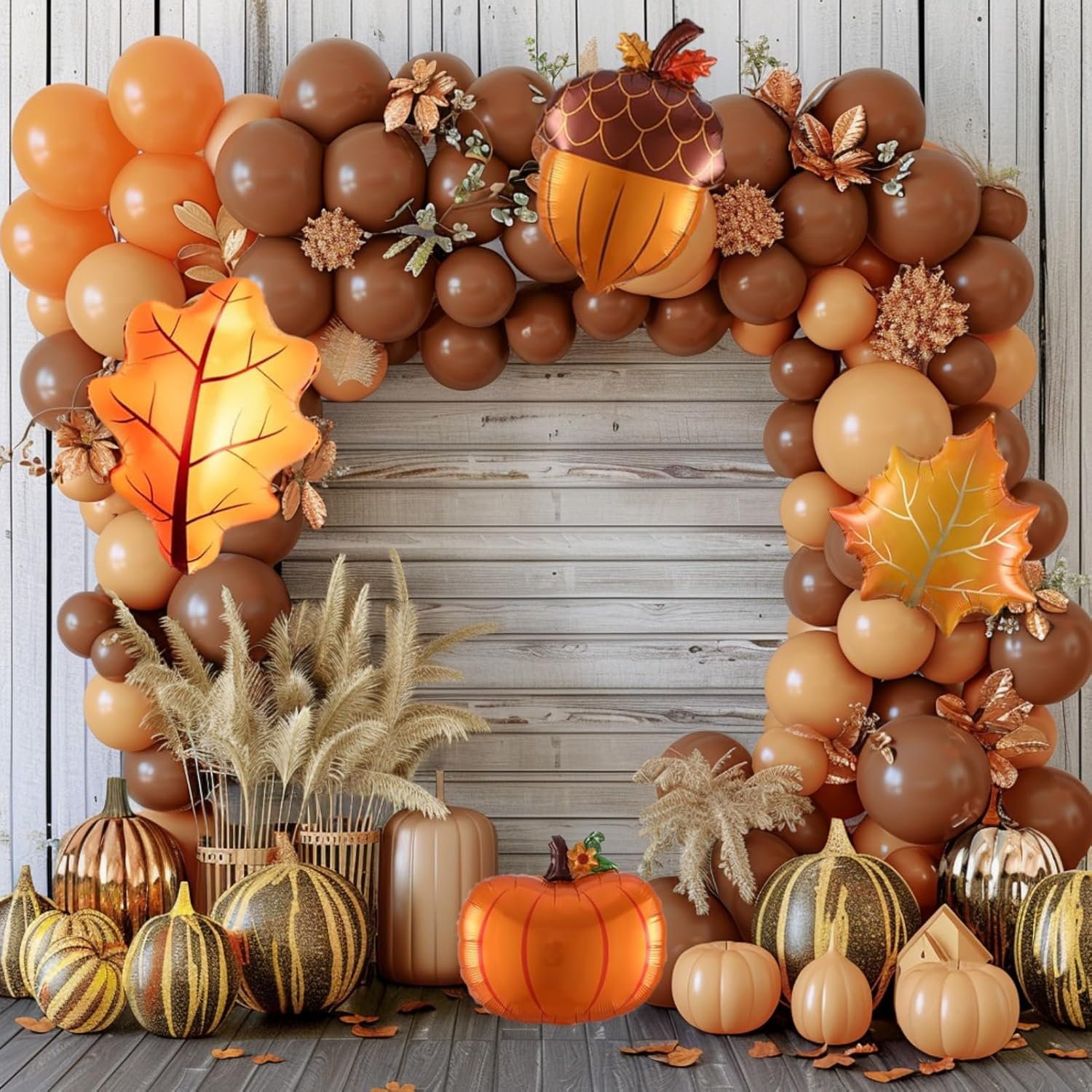 Amazon.com: Fall Balloon Garland Arch Kit 155pcs Orange Dusty Coffee ...